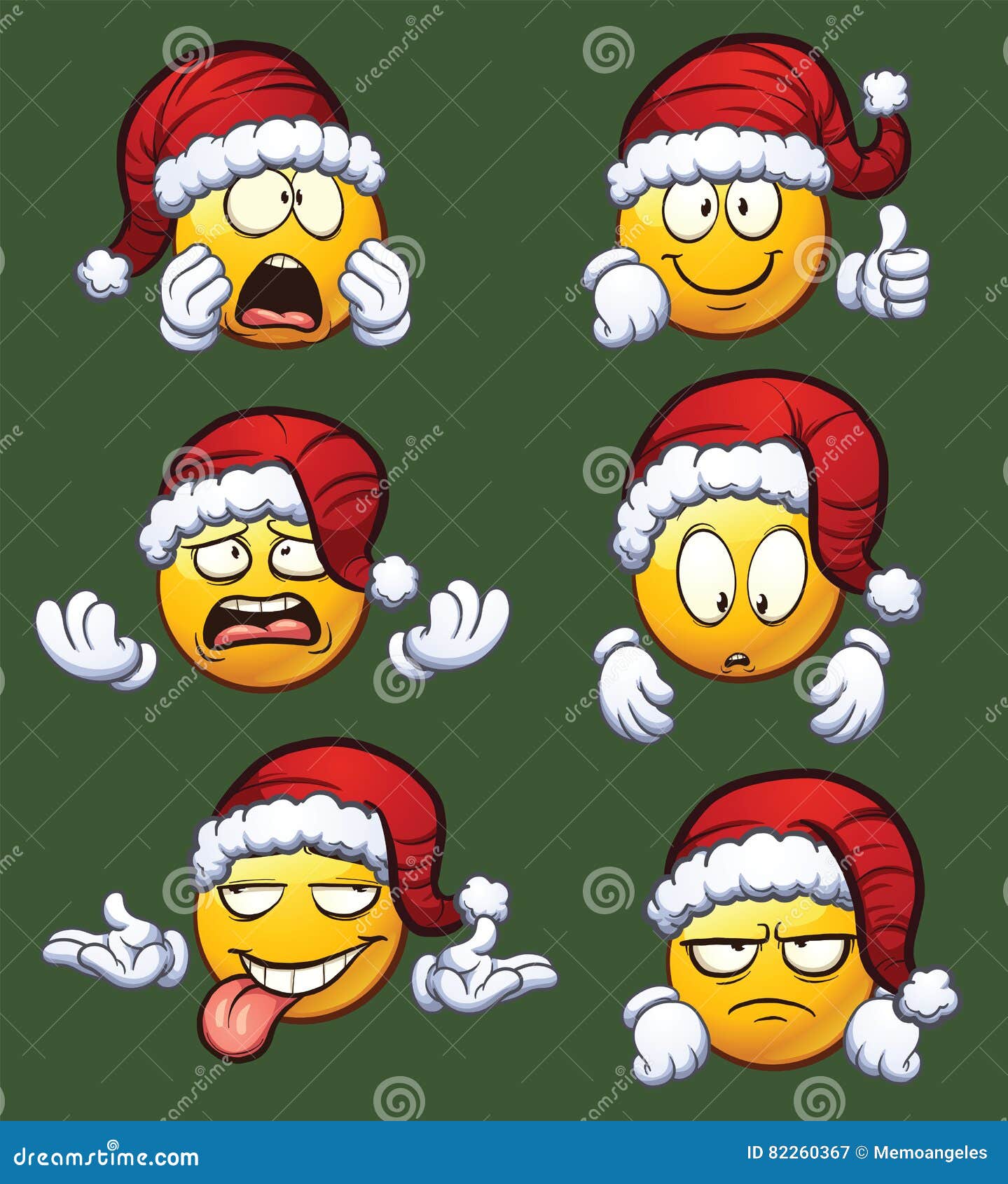 Emoticons do Natal ilustração do vetor. Ilustração de emoticon - 82260367