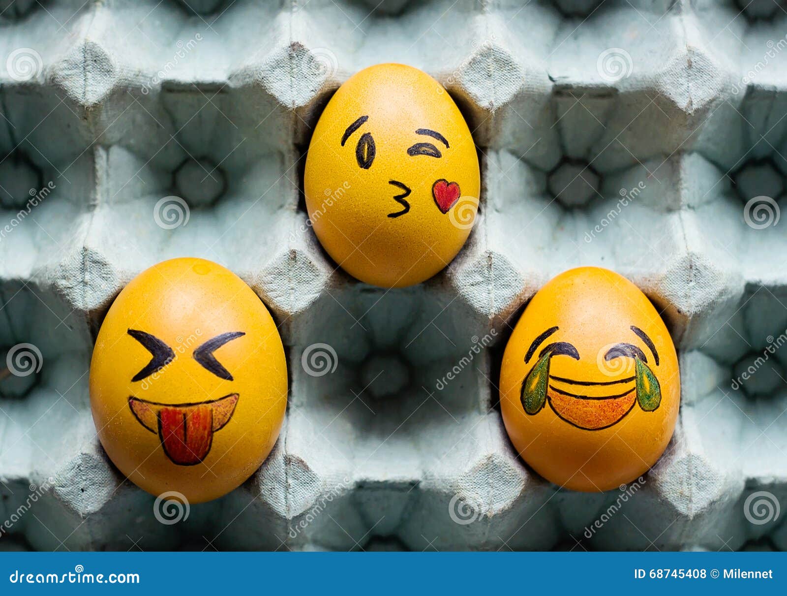 Emoticons easter eggs stock photo. Image of color, background - 68745408
