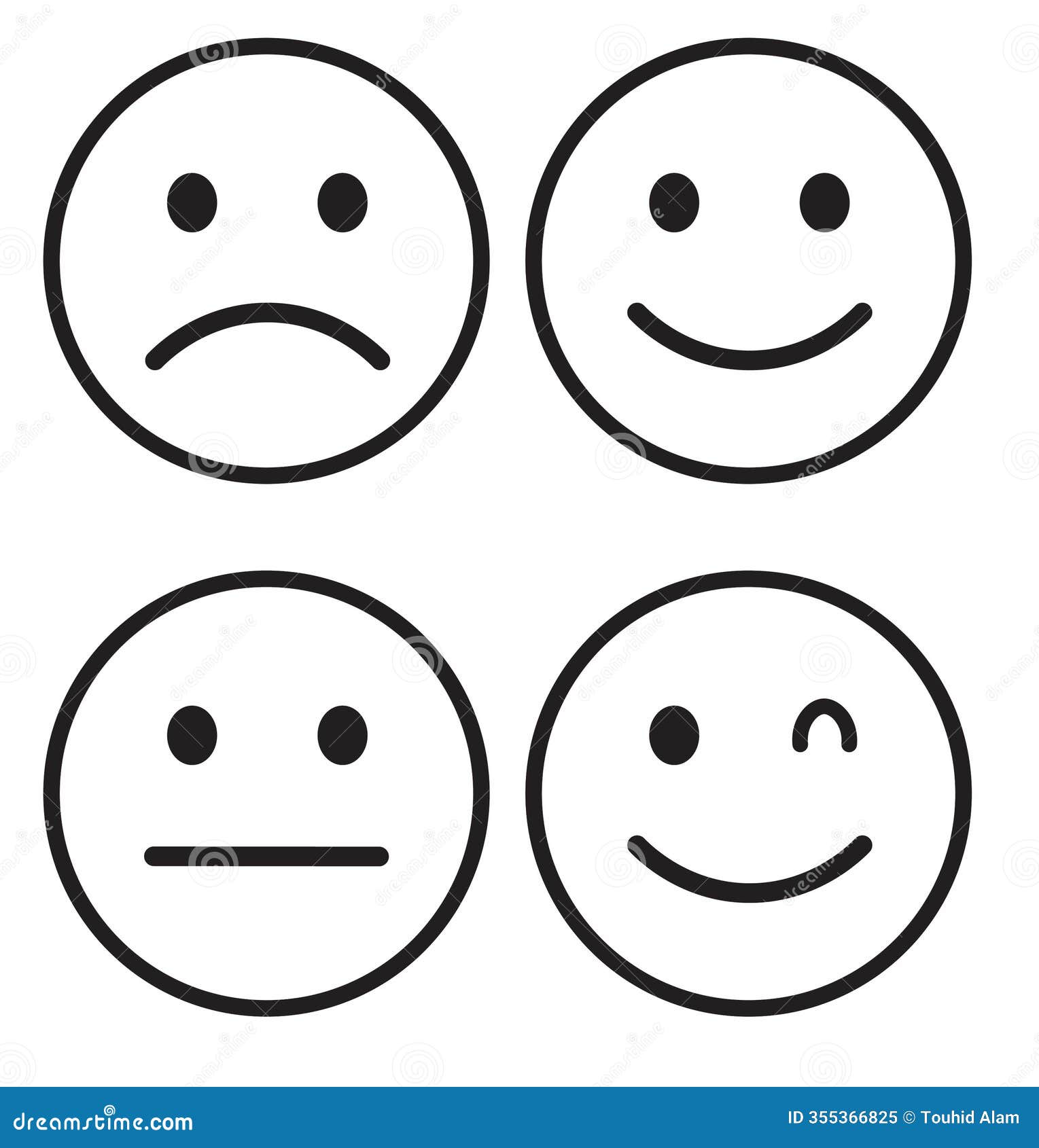 Emoticons Editable Stroke Icon Set Stock Vector - Illustration of ...
