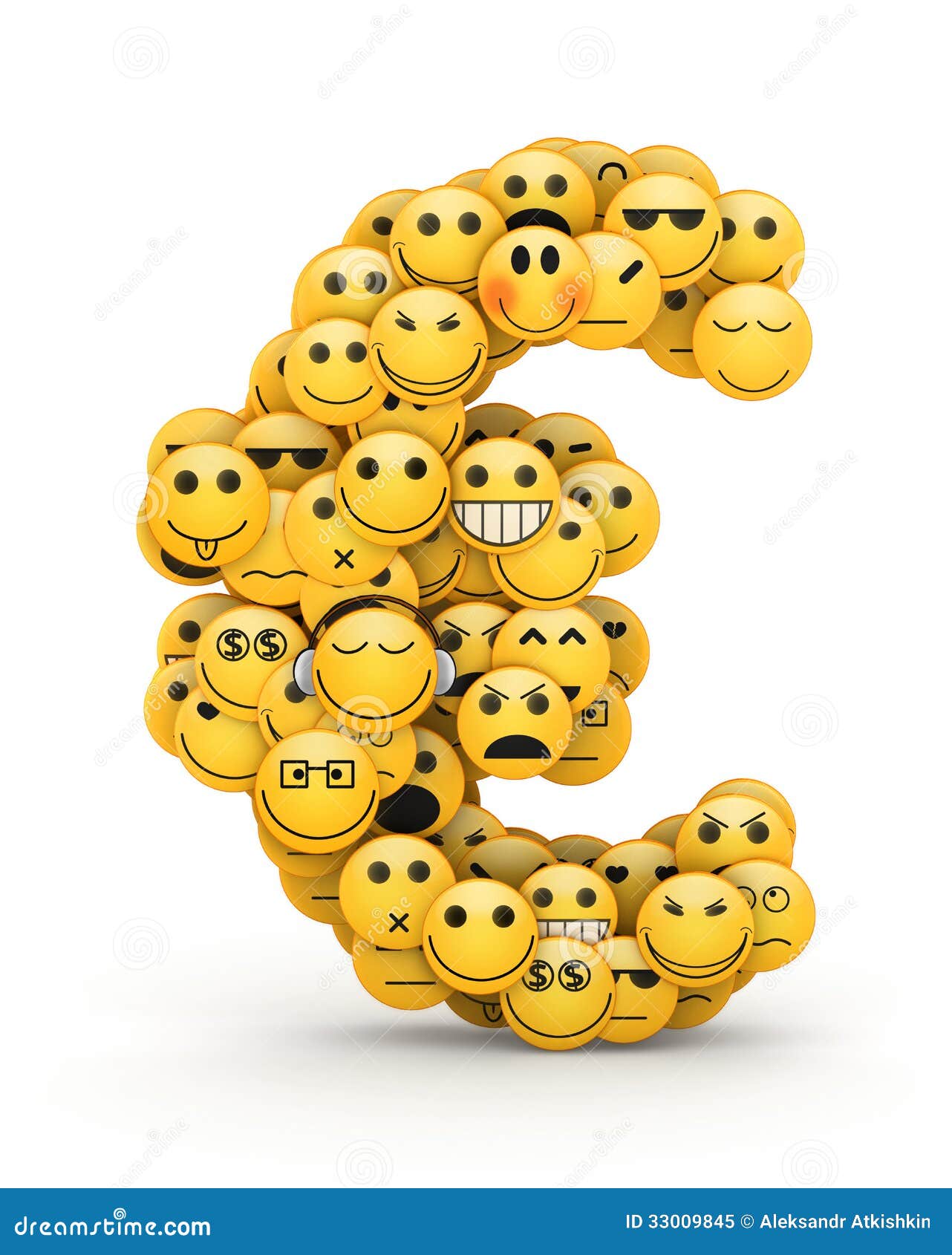 Emoticons Euro stock abbildung. Illustration von bargeld - 33009845