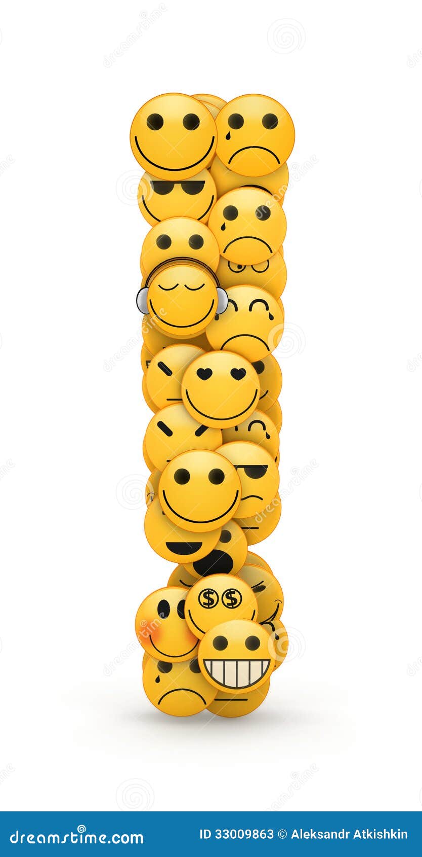 Emoticons exclamation mark stock illustration. Illustration of balling ...