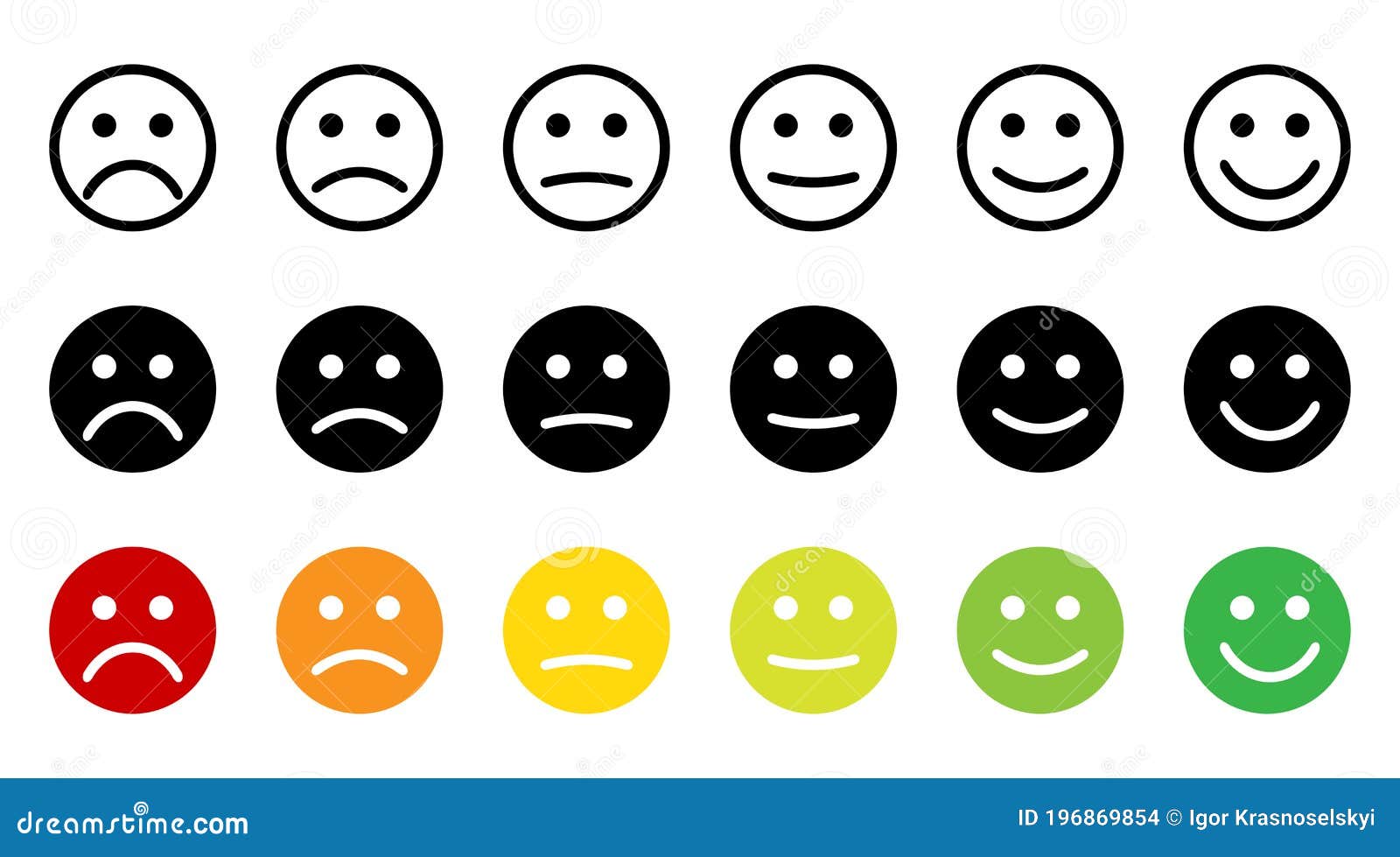 Emoticons. Feedback. Rating Scale with Smiles Representing Various ... Emoticons. Feedback. Rating Scale with Smiles Representing Various ...