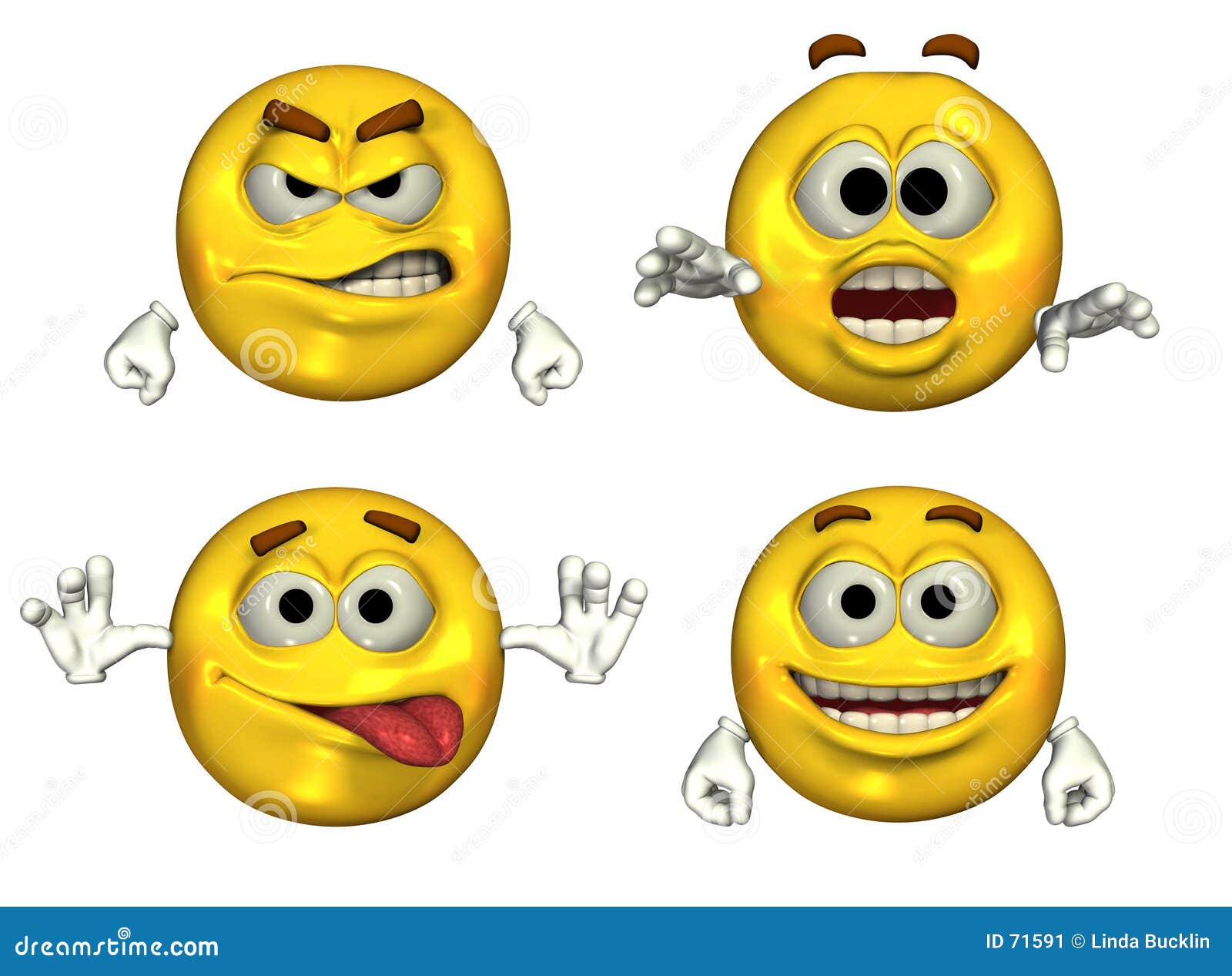 Emoticons grandes 3D stock de ilustración. Ilustración de caracteres ...