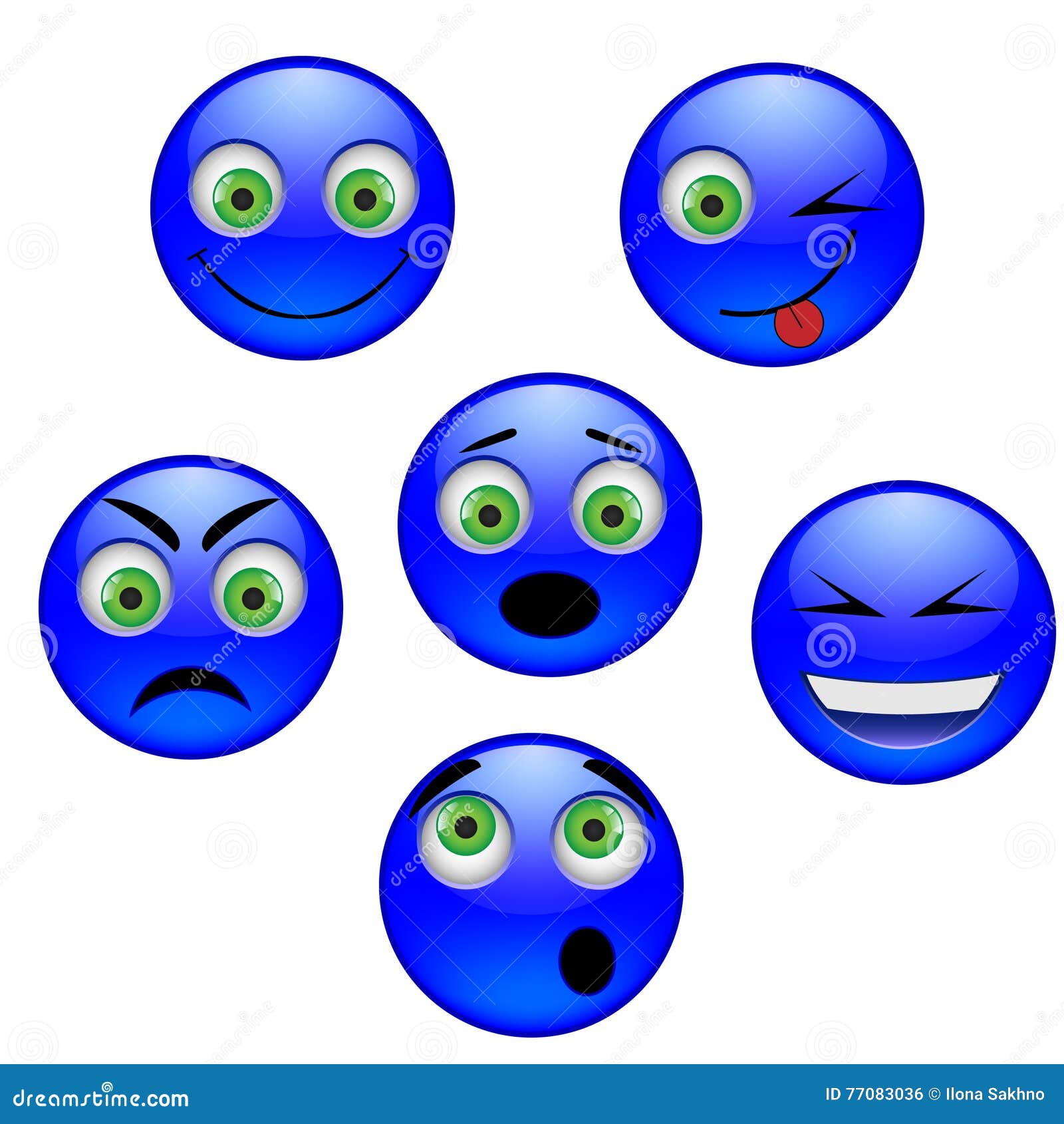 Emoticons stock vector. Illustration of emoticon, cheerful - 77083036
