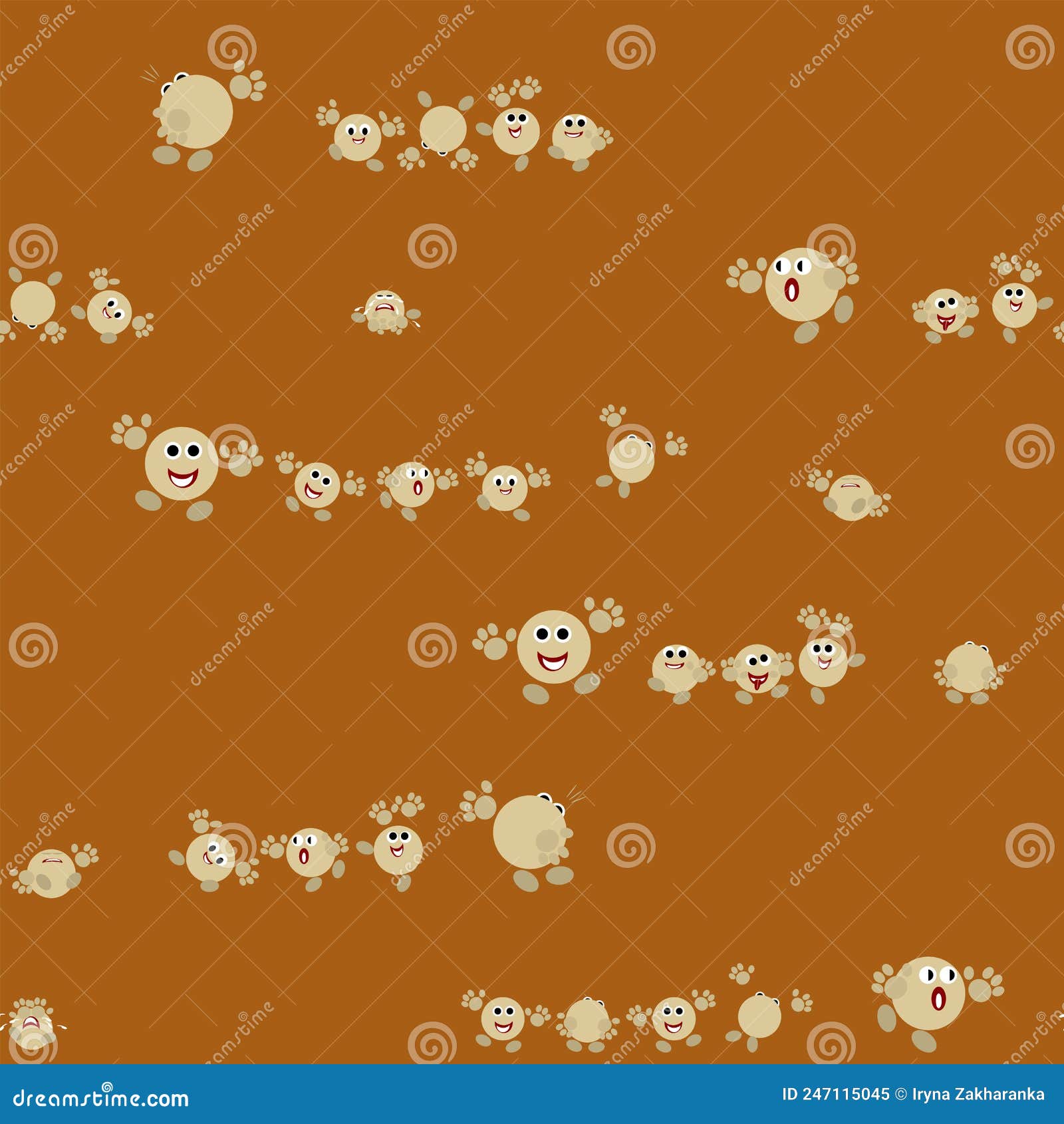 Emoticons in Various Positions and Expressions Pattern Stock Vector ...