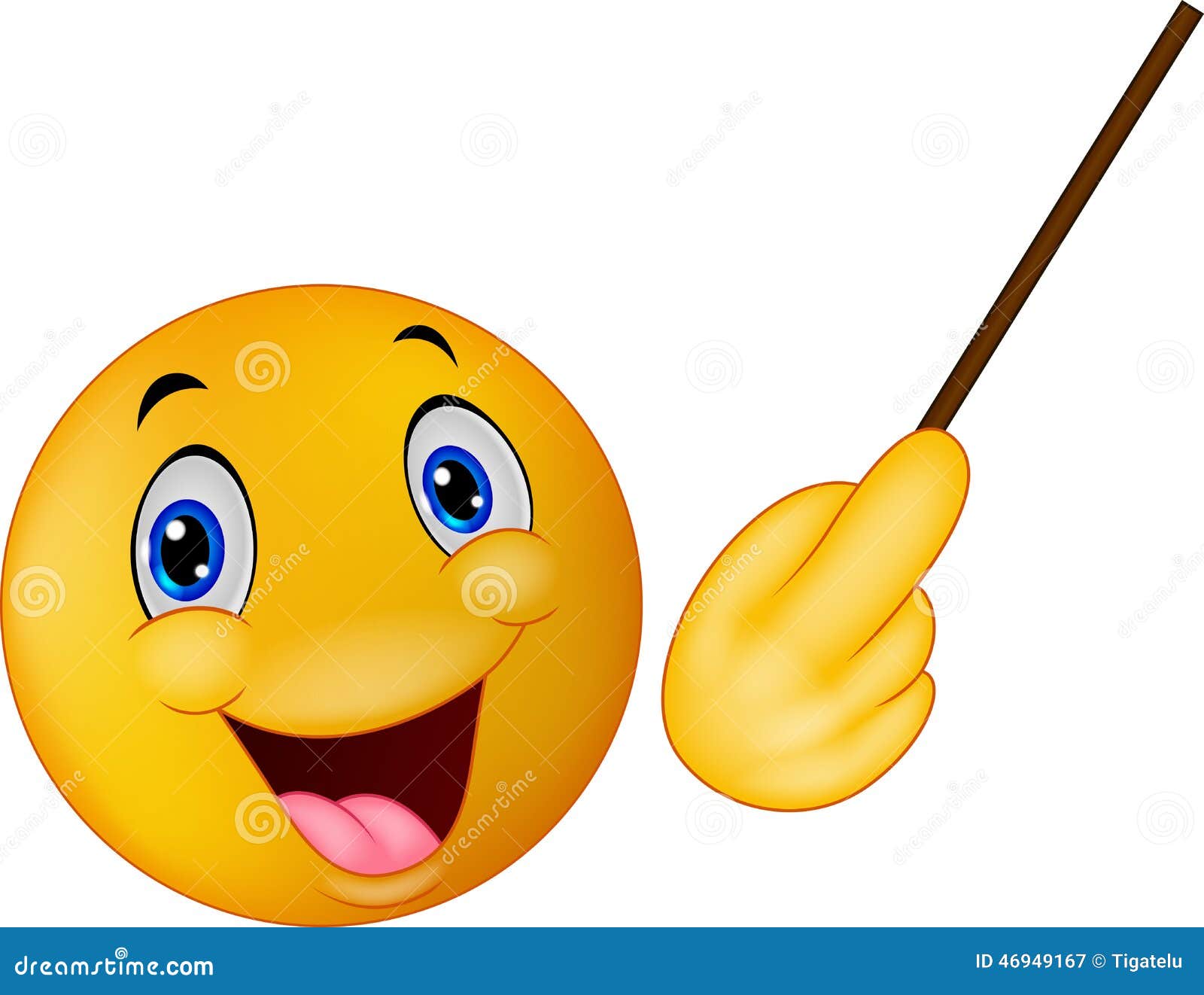 Emoticonsmiley Die Presentatie Doen Vector Illustratie - Illustration ...