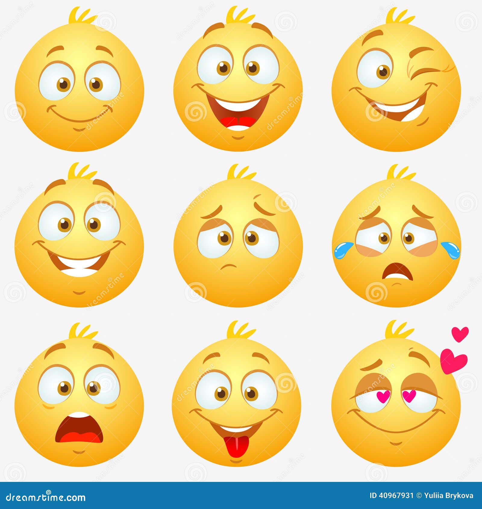 Emoties smilies vector illustratie. Illustration of leuk - 40967931