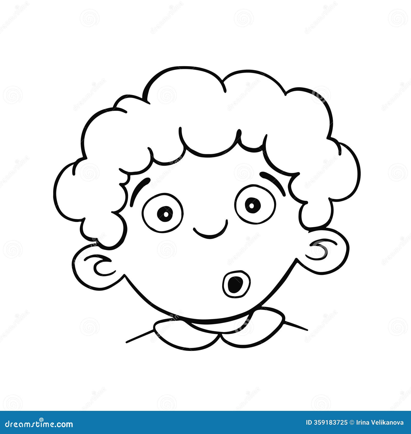 Avatar Of Child With Emotions Panic, Surprised Face, Shocked Eyes In ...