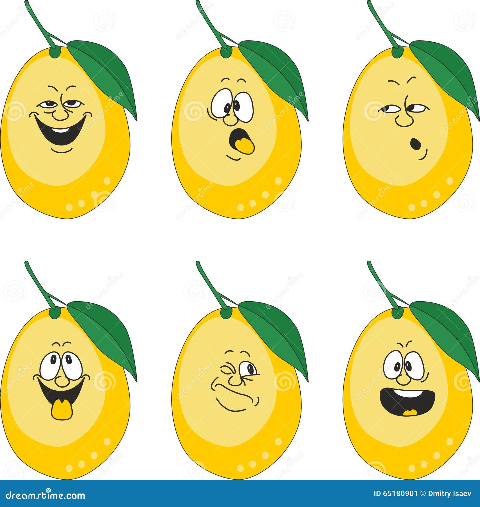 Emotion Cartoon Yellow Lemon Set 013 Stock Vector - Illustration of ...