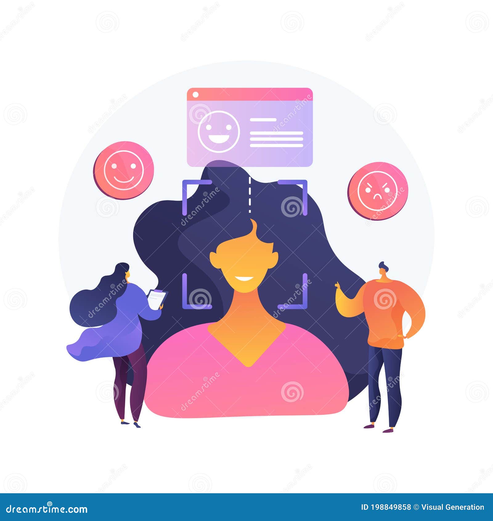 Emotion Detection Abstract Concept Vector Illustration. Stock Vector ...