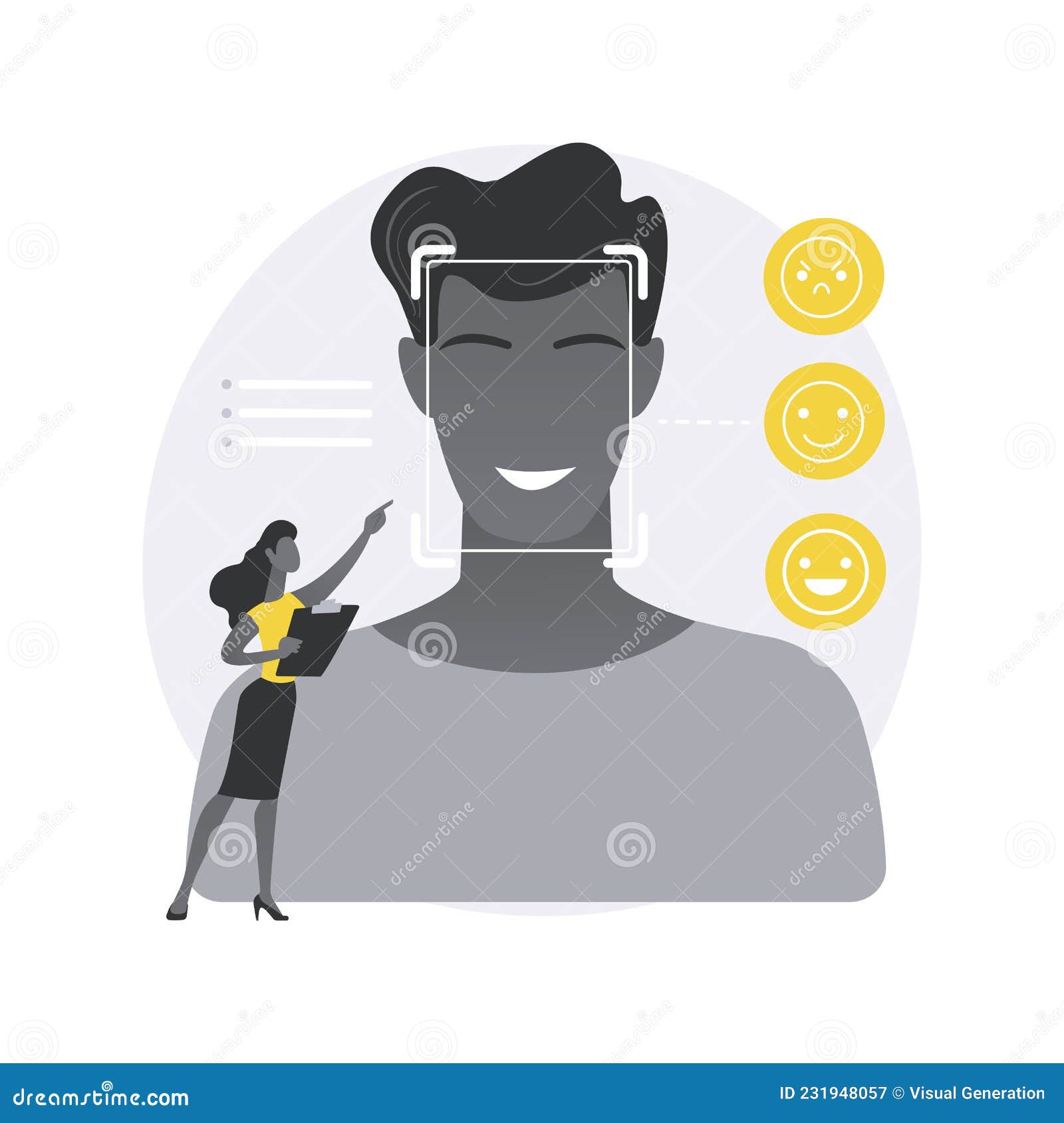 Emotion Detection Abstract Concept Vector Illustration. Stock Vector ...