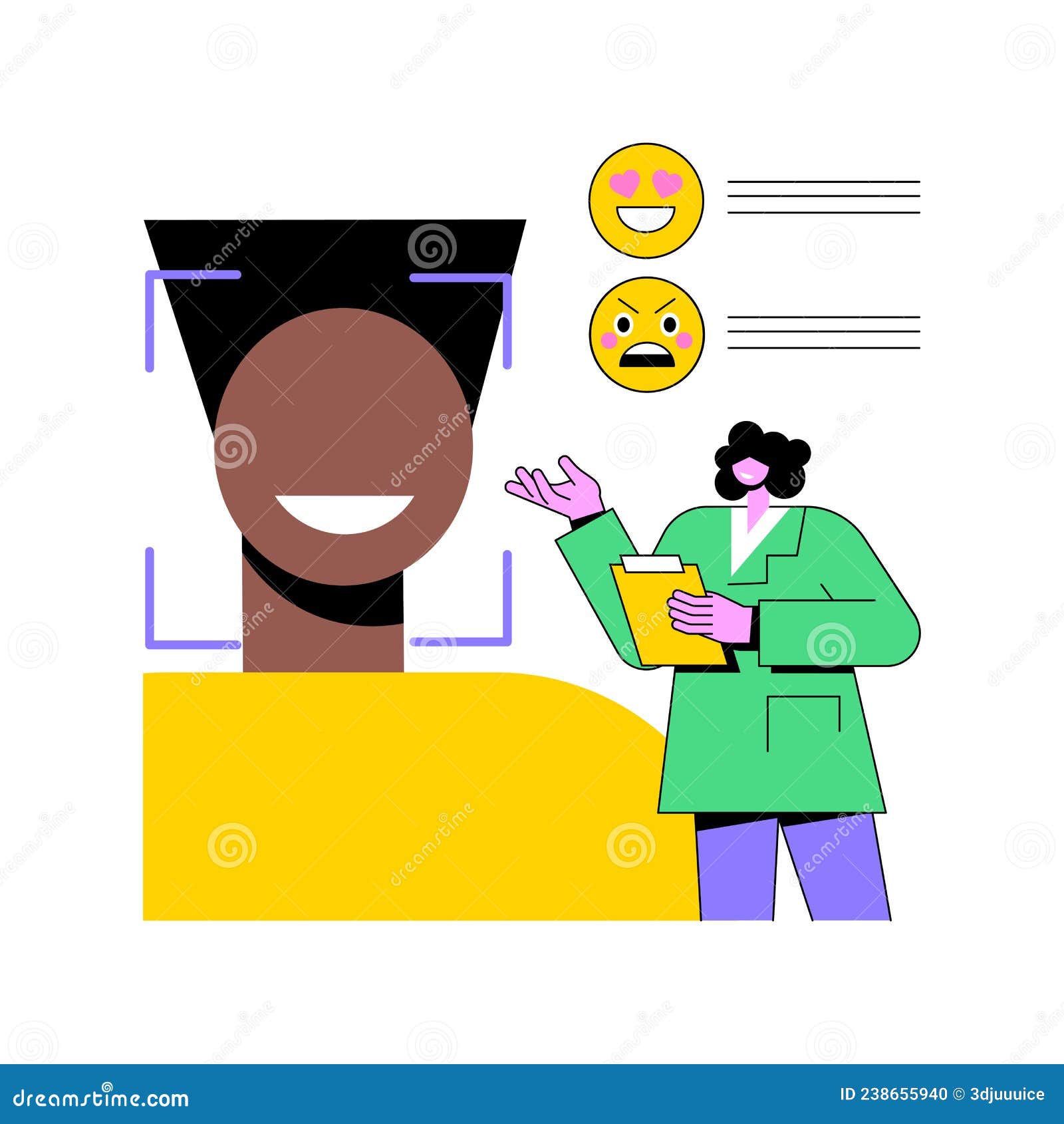 Emotion Detection Abstract Concept Vector Illustration. Stock Vector ...