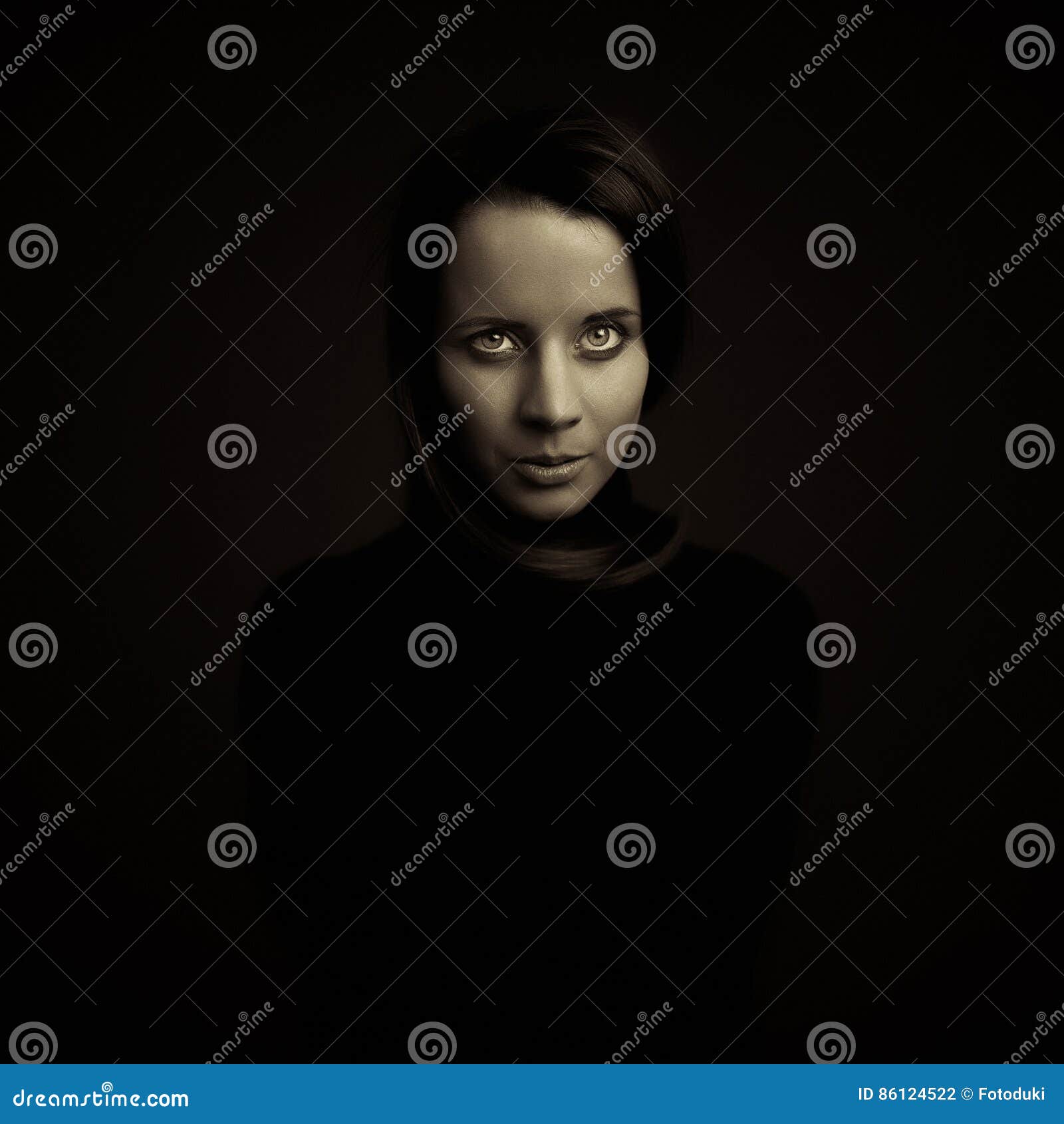 Emotion Expression Dark Girl Face Stock Photo - Image of lady ...