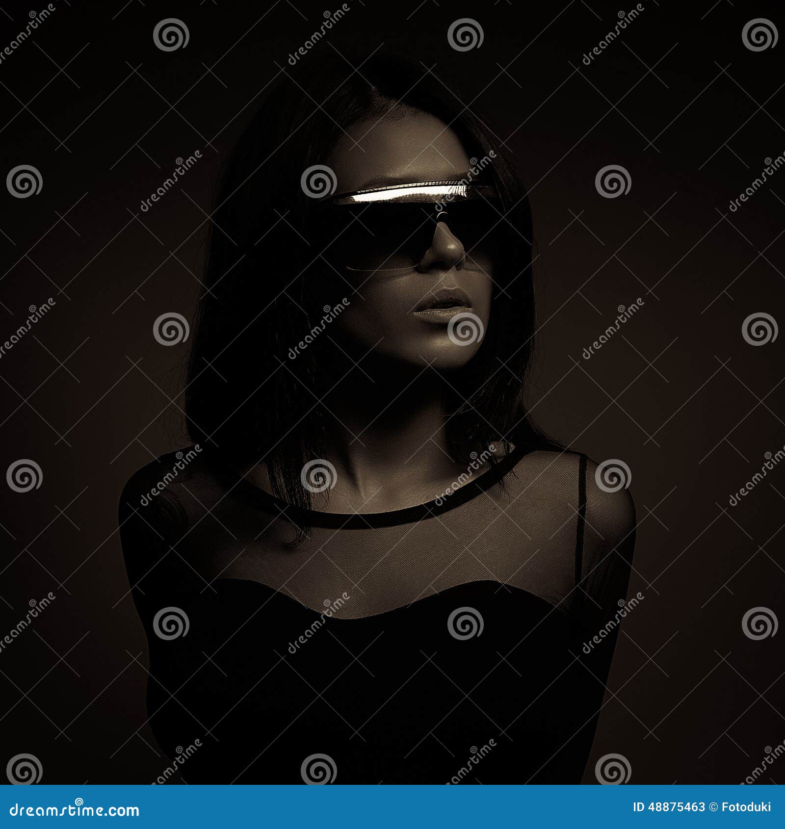 Emotion Expression Dark Girl Face Stock Image - Image of gorgeous ...