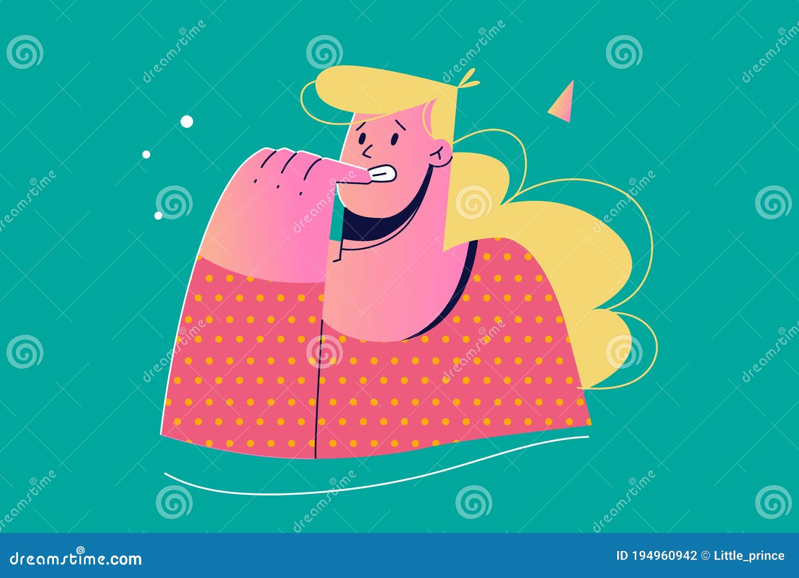 Young Anxious Blond Girl Trying To Defuse The Bomb / Flat Editable ...