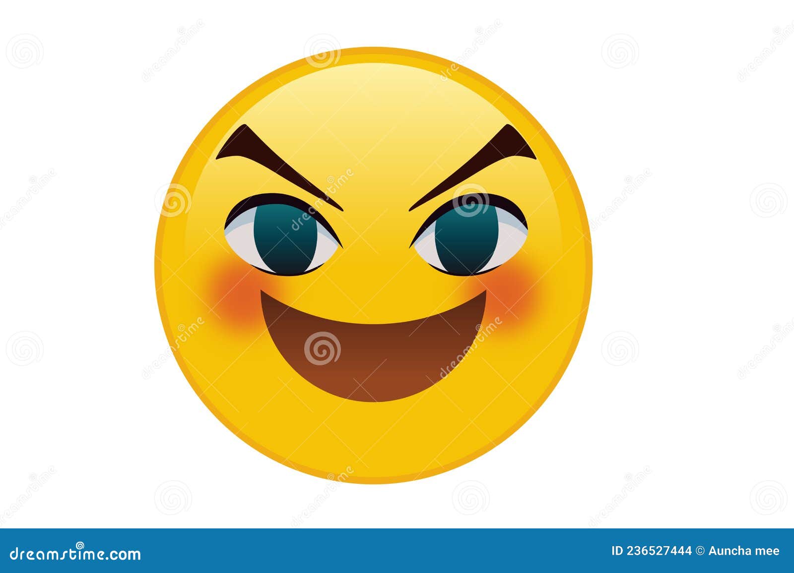 Emotion Face Isolated on White Background. Stock Photo - Image of ...