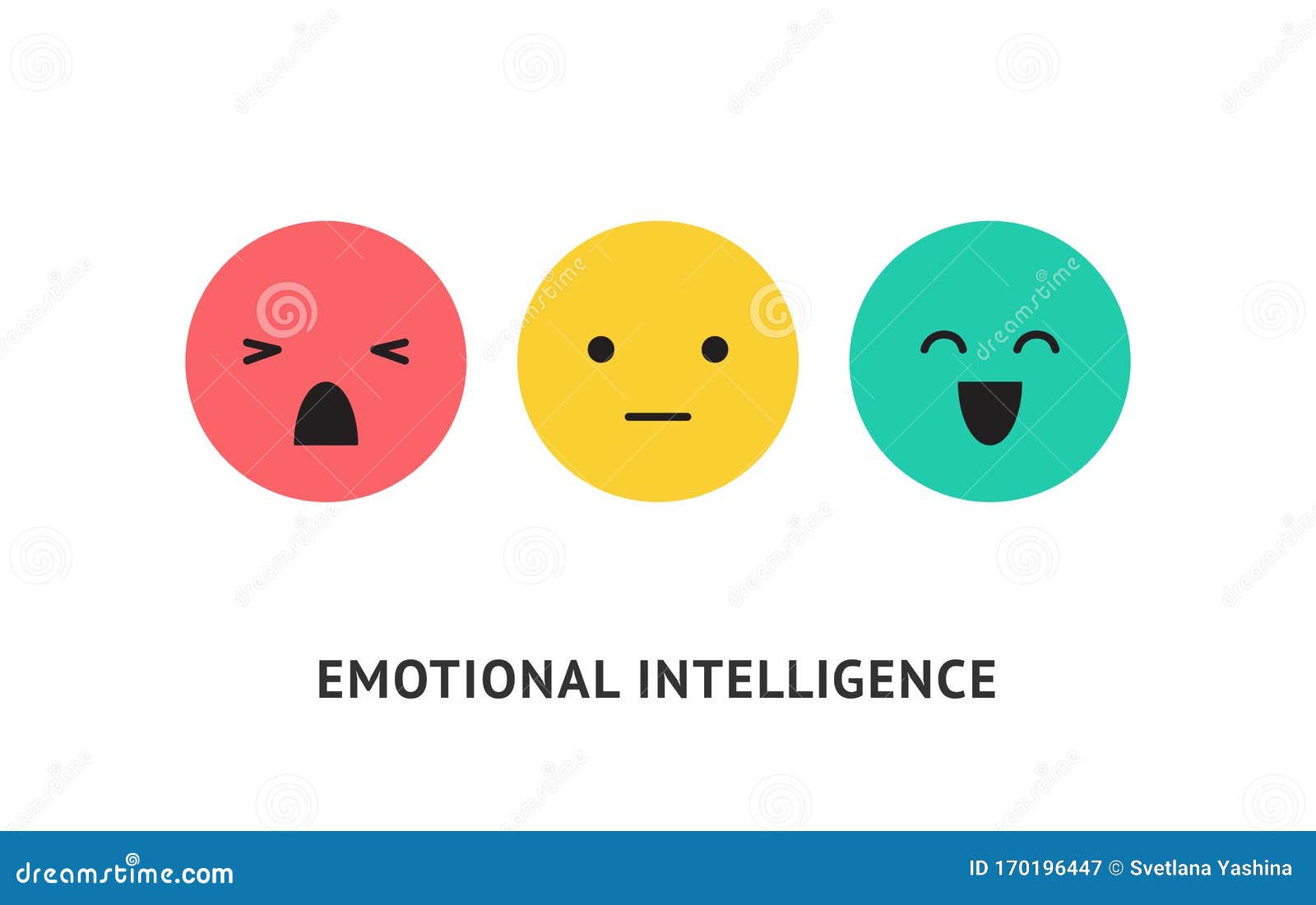 Emotion Faces, Positive, Negative and Neutral Expressions Vector ...