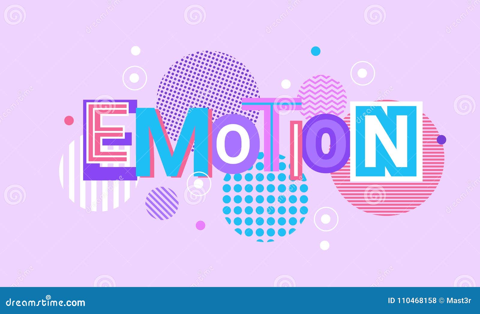 Emotion and Feelings Web Banner Abstract Creative Template Background ...