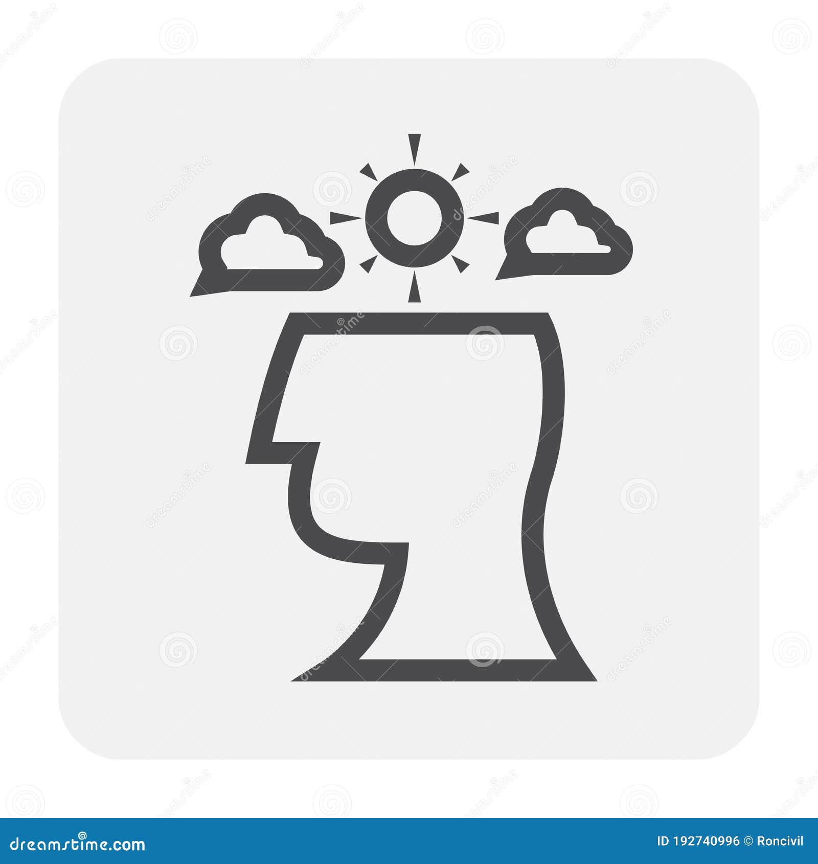 Emotion head icon stock vector. Illustration of anxiety - 192740996