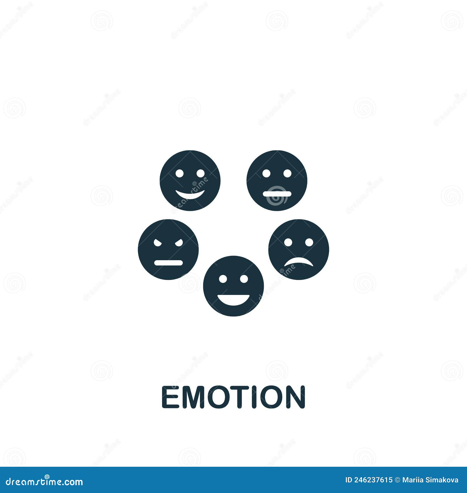 Emotion Icon. Monochrome Simple Brain Process Icon for Templates, Web ...