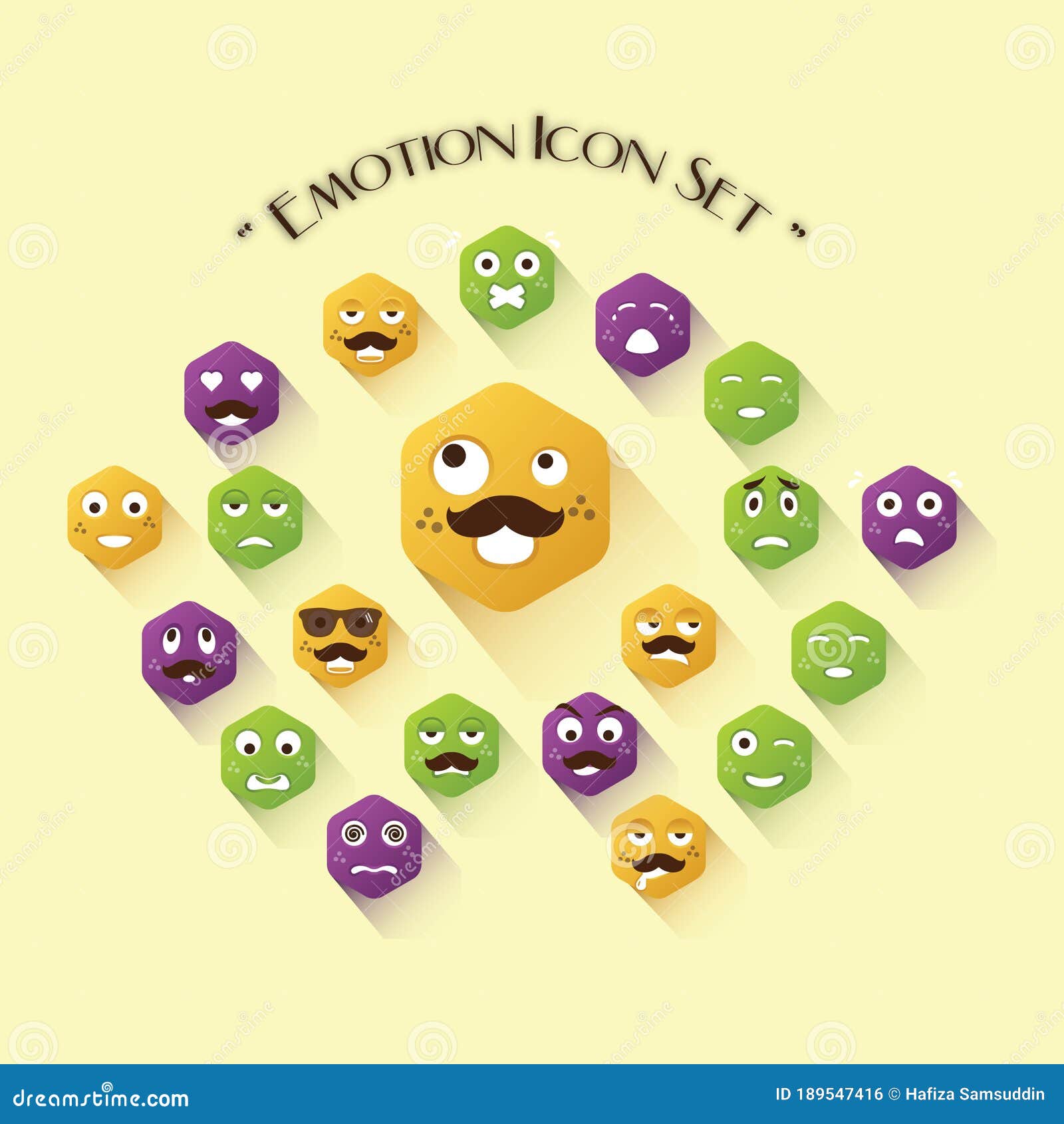 Emotion Icon Set. Vector Illustration Decorative Design Stock Vector ...
