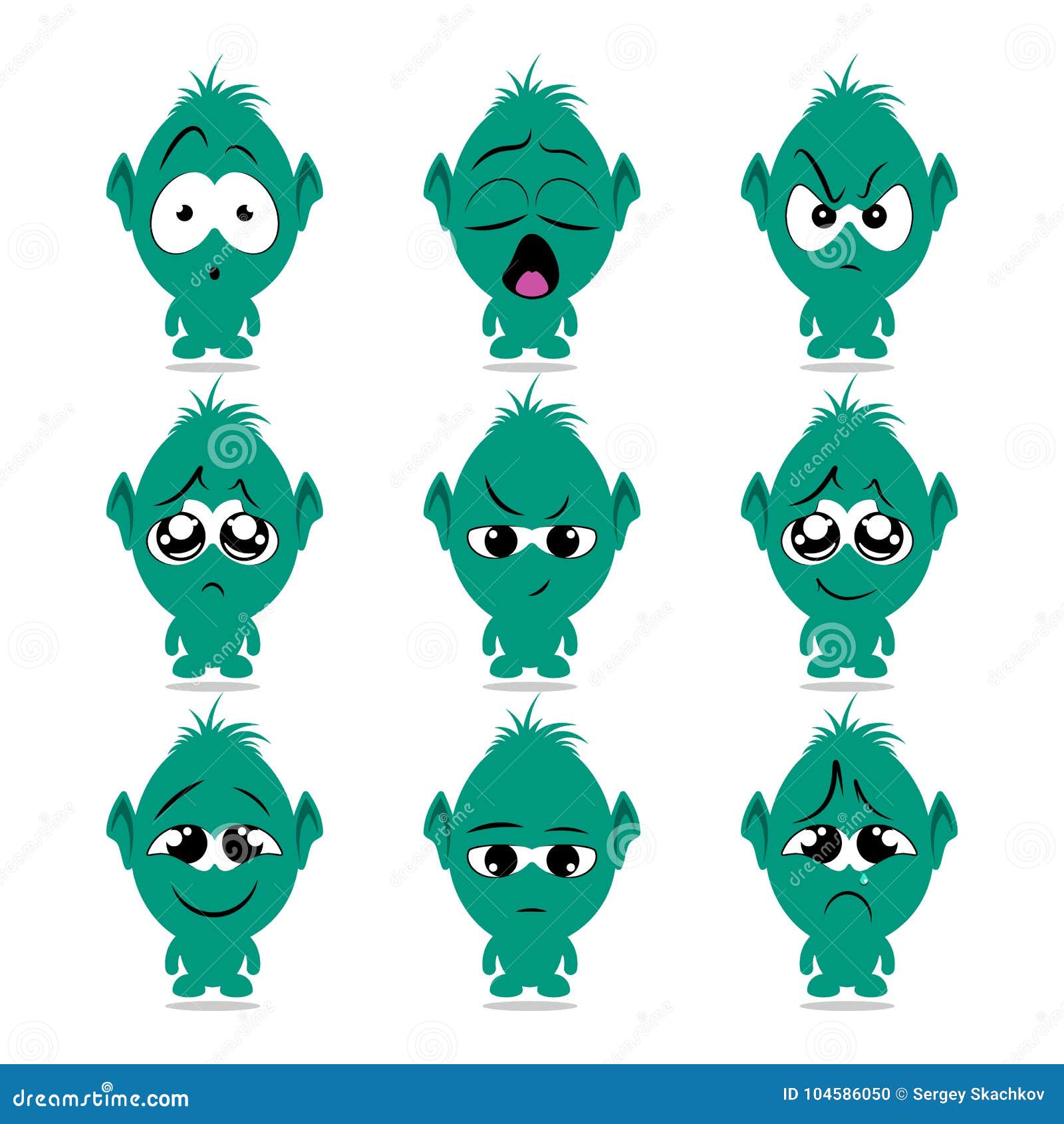 Emotion monster vector stock vector. Illustration of creature - 104586050