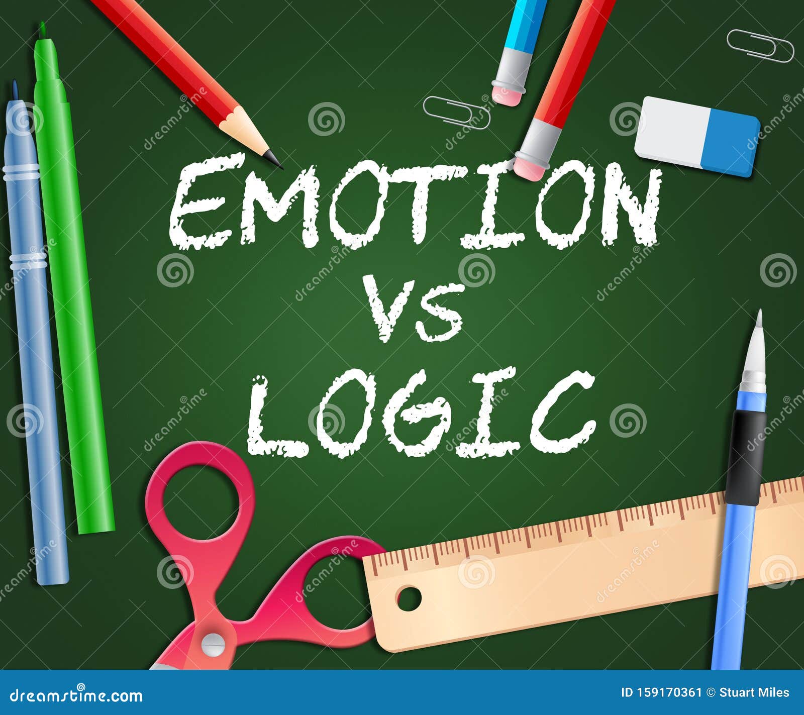 Emotion Versus Logic Writing Illustrates the Difference between Head ...