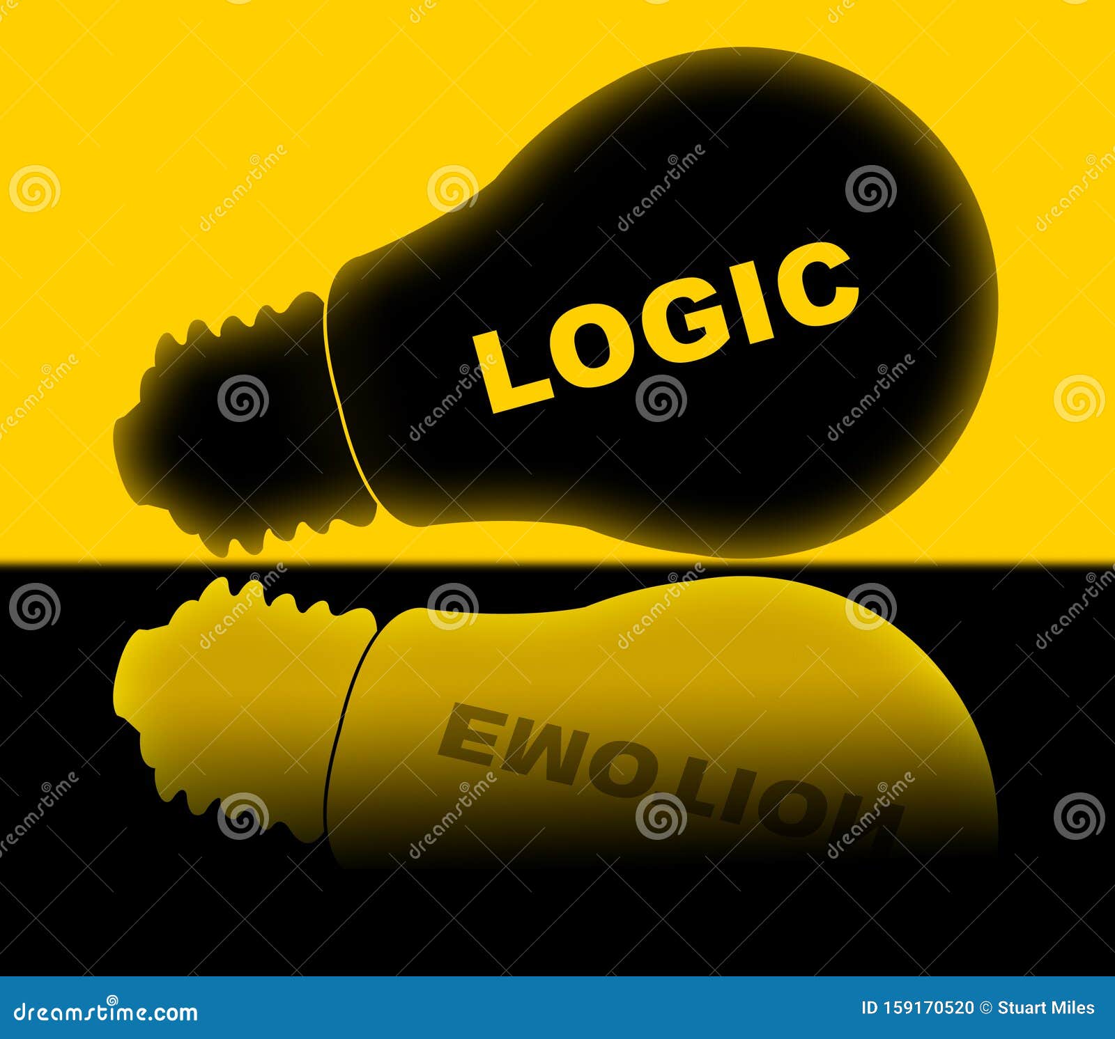 Emotion Vs Logic Light Depicts the Logical Compared with Emotional Mind ...