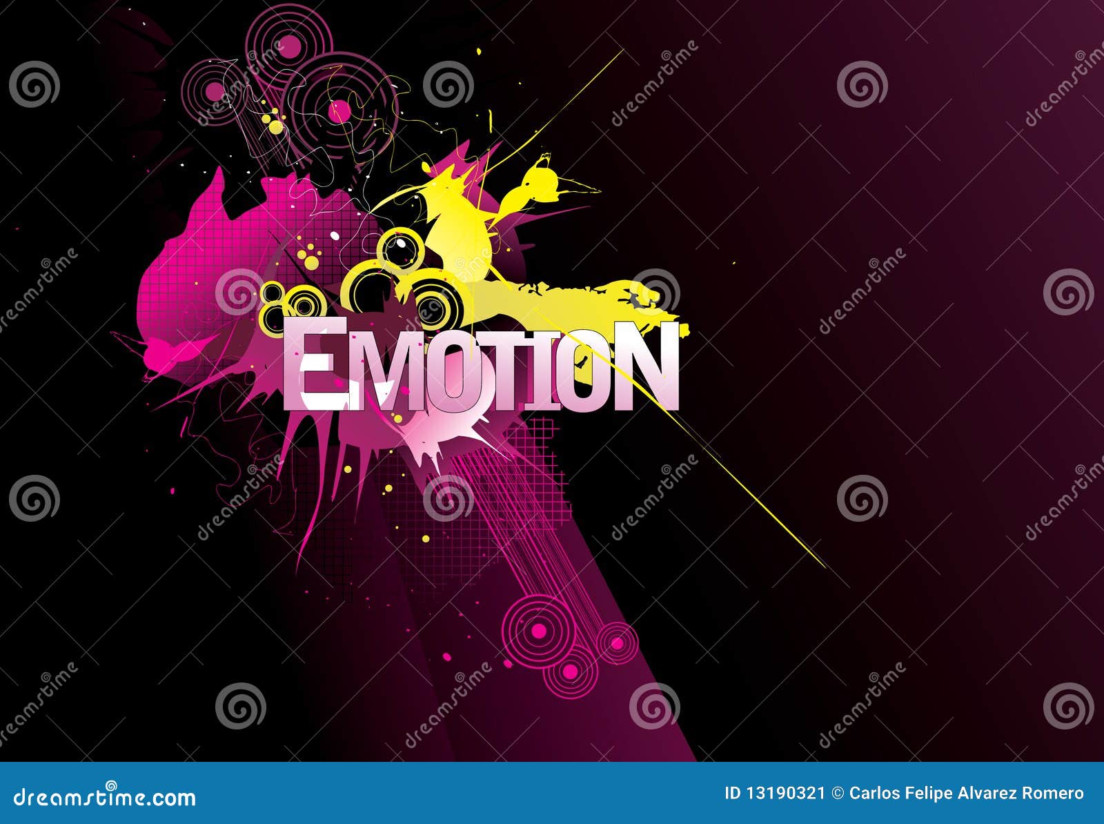 Emotion Word Cartoon Vector | CartoonDealer.com #13190321