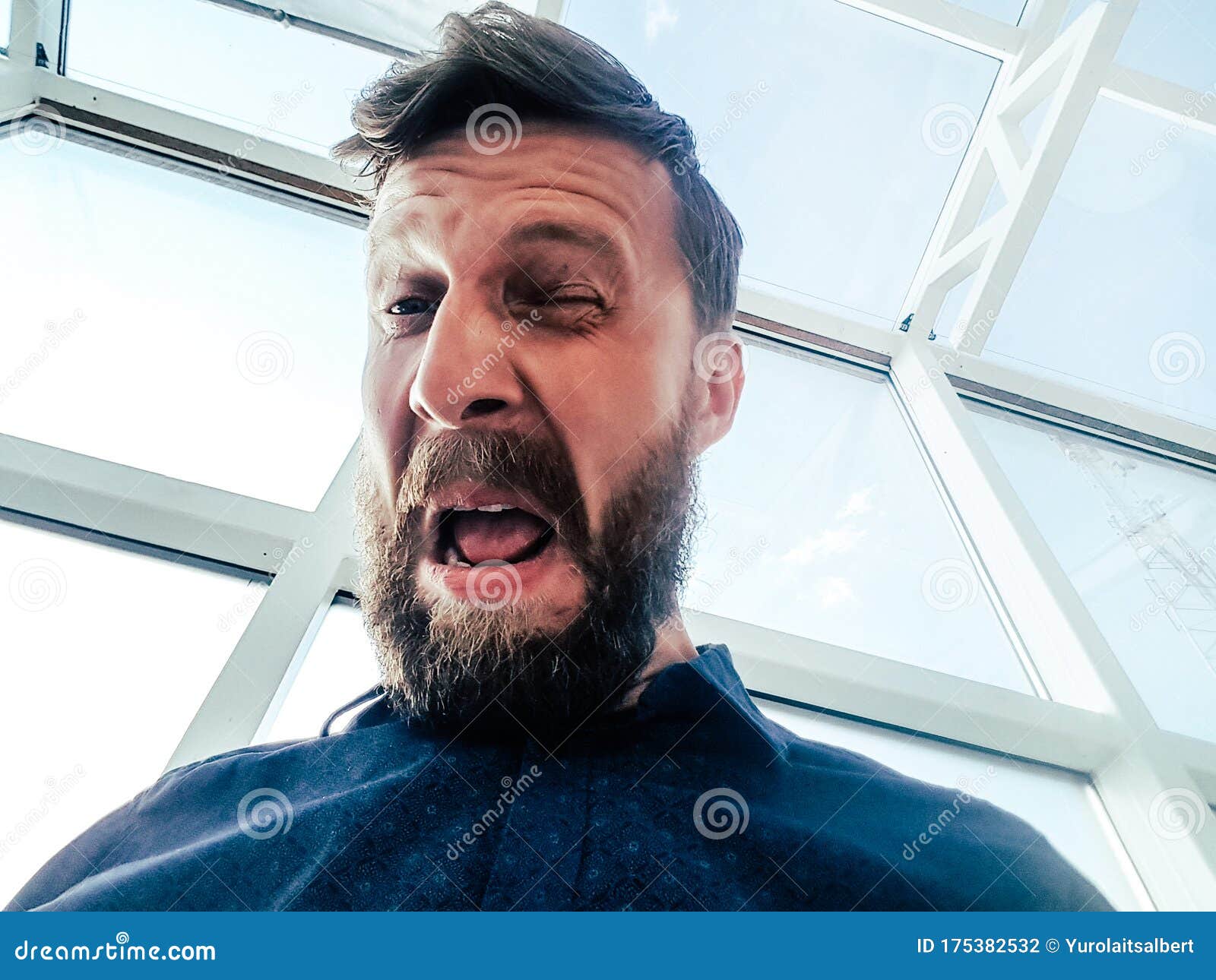 Emotional Baffled the Man Looking Off To the Side Stock Photo - Image ...