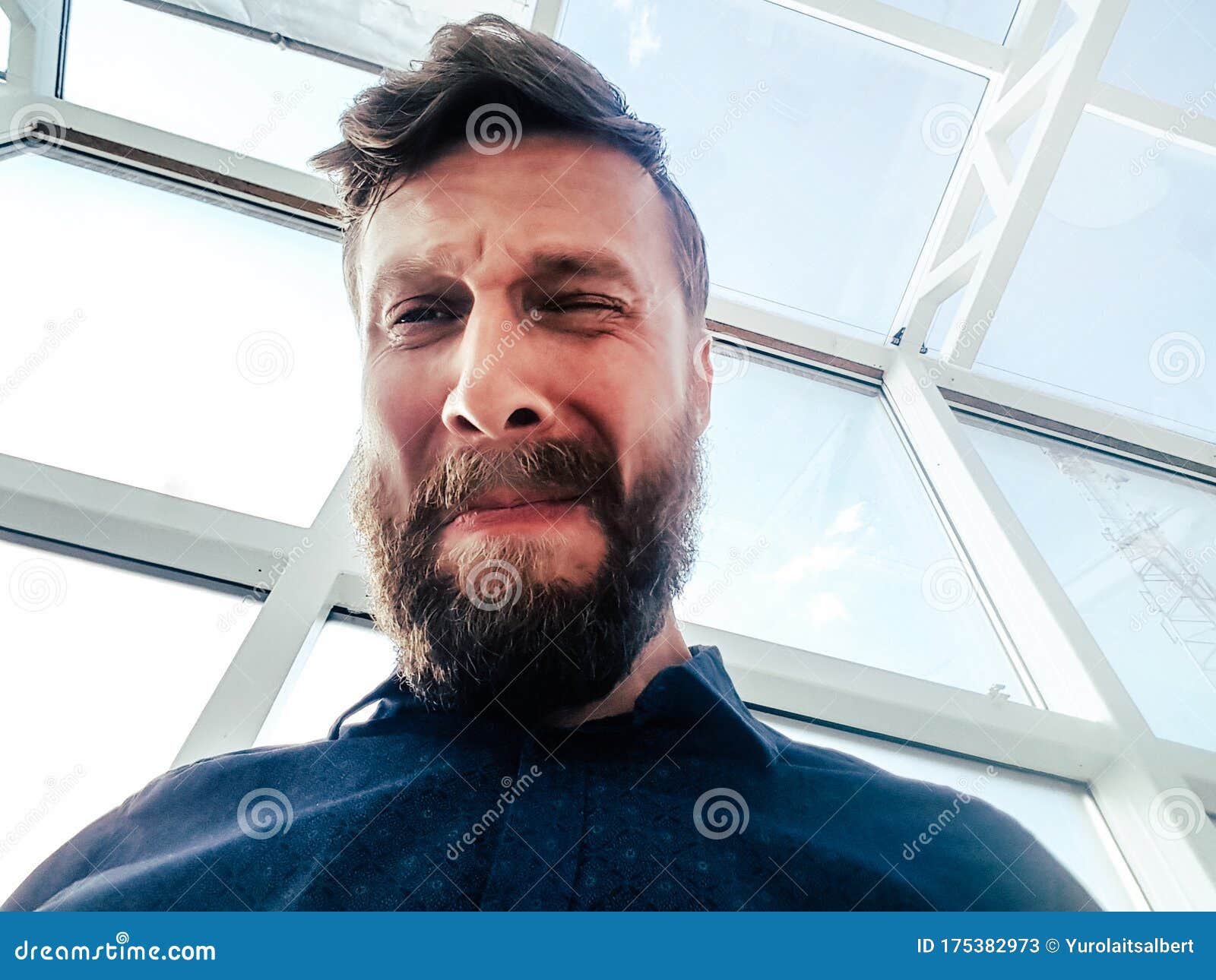 Emotional Baffled the Man Looking Off To the Side Stock Image - Image ...