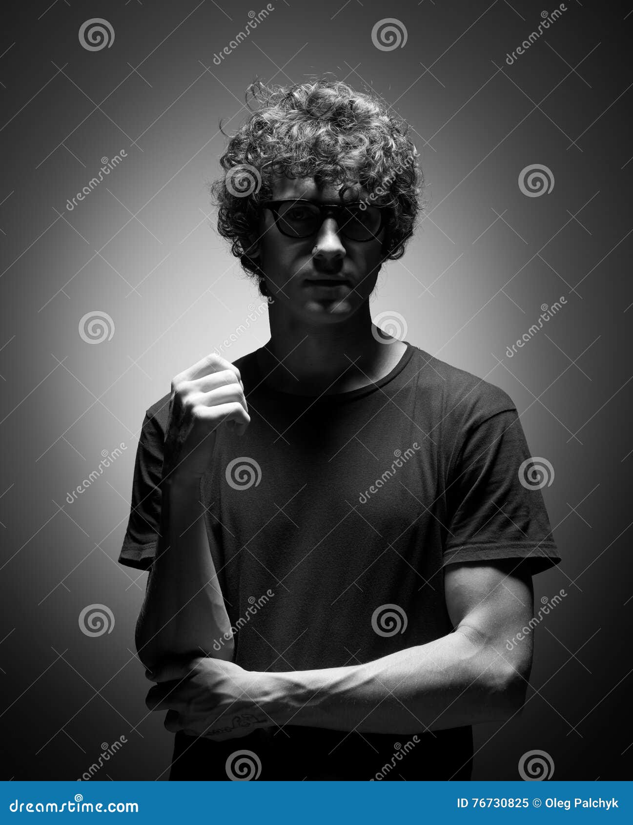 Emotional Black and White Dramatic Portrait of a Man Stock Image ...