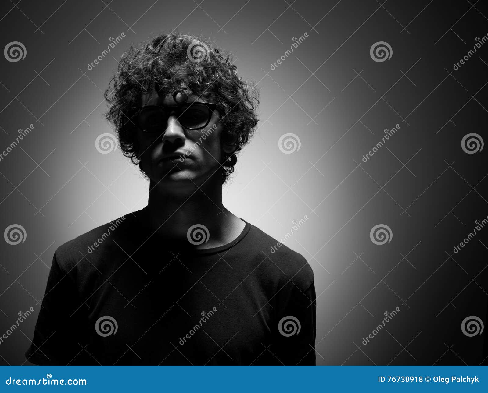 Emotional Black and White Dramatic Portrait of a Man Stock Photo ...