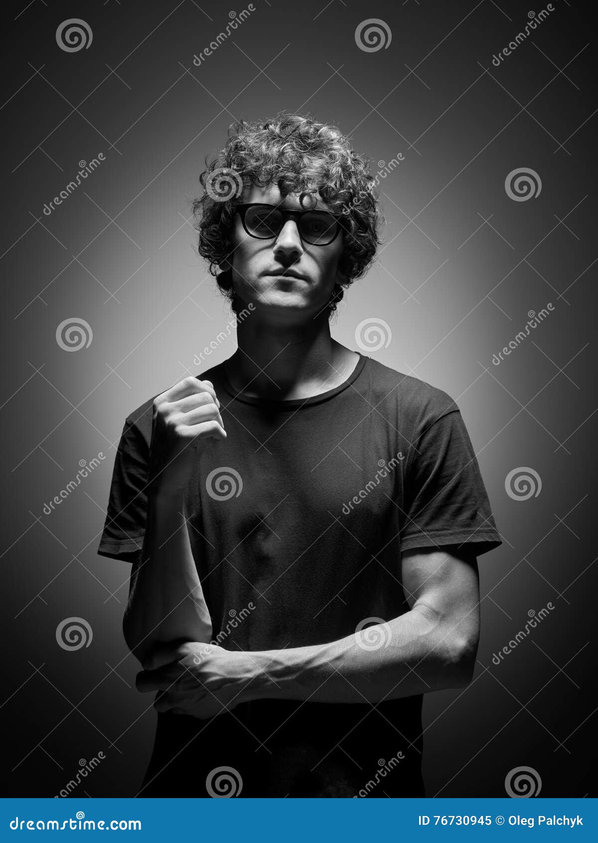 Emotional Black and White Dramatic Portrait of a Man Stock Image ...