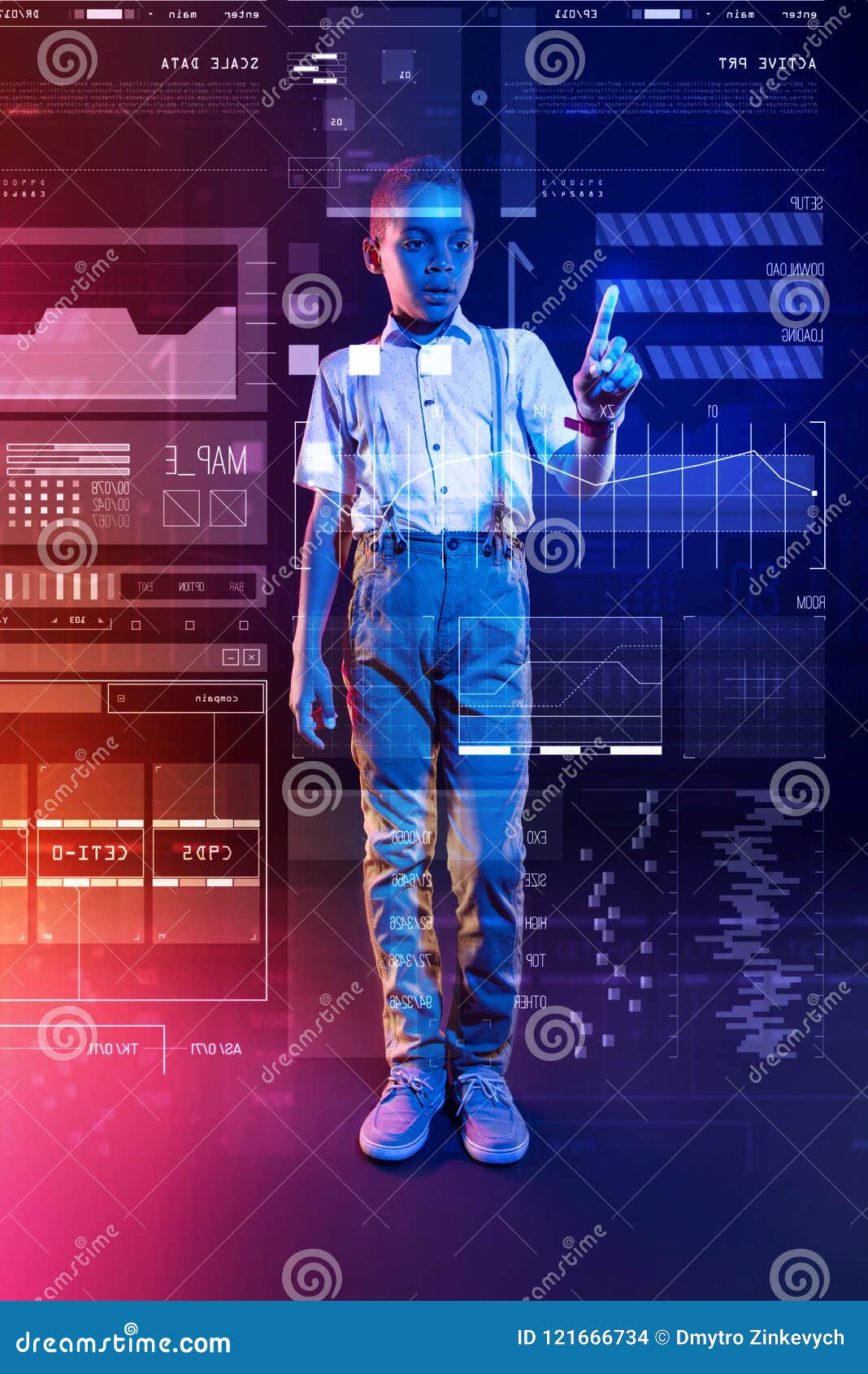 Emotional Boy Looking Worried while Changing the Settings in His ...