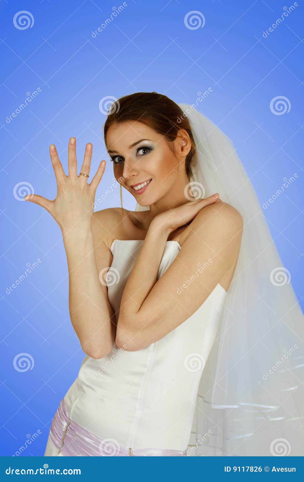 Emotional bride stock photo. Image of emotional, female - 9117826