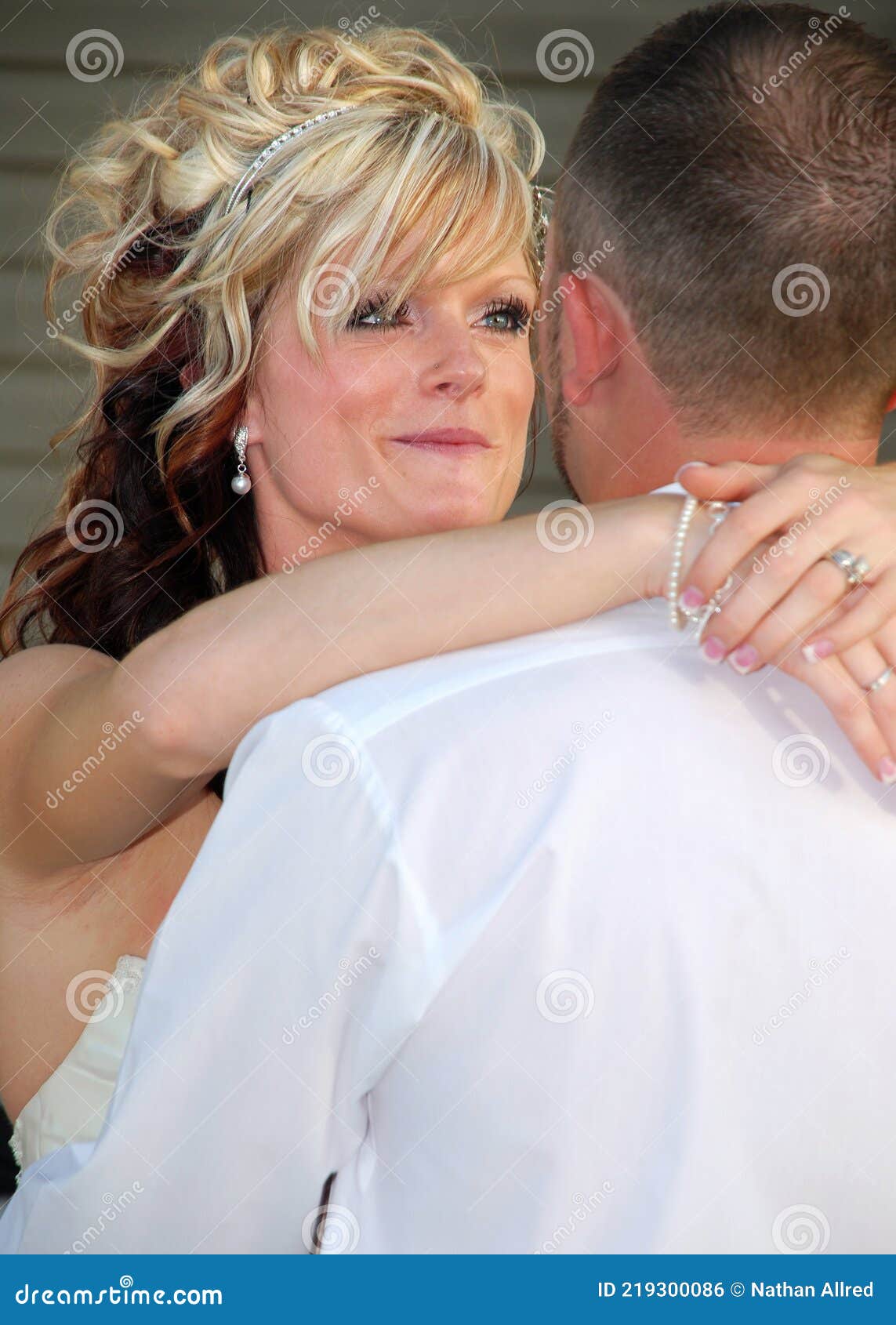 Emotional Bride and Groom Dancing Closeup Stock Photo - Image of ...