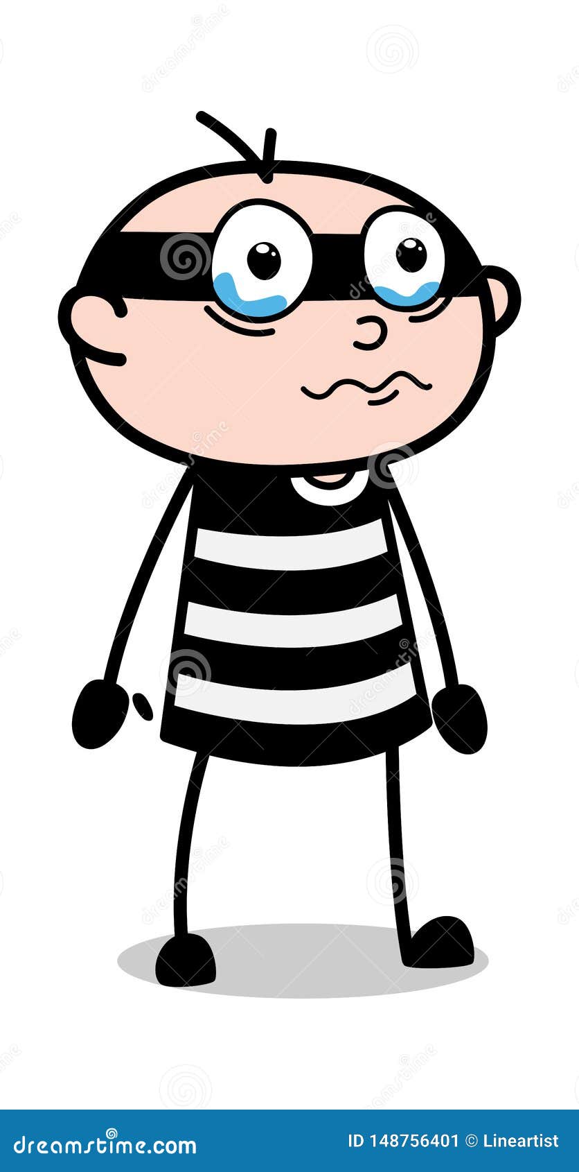 Thief Criminal Running Carrying Sack Full Of Money Cartoon Vector ...