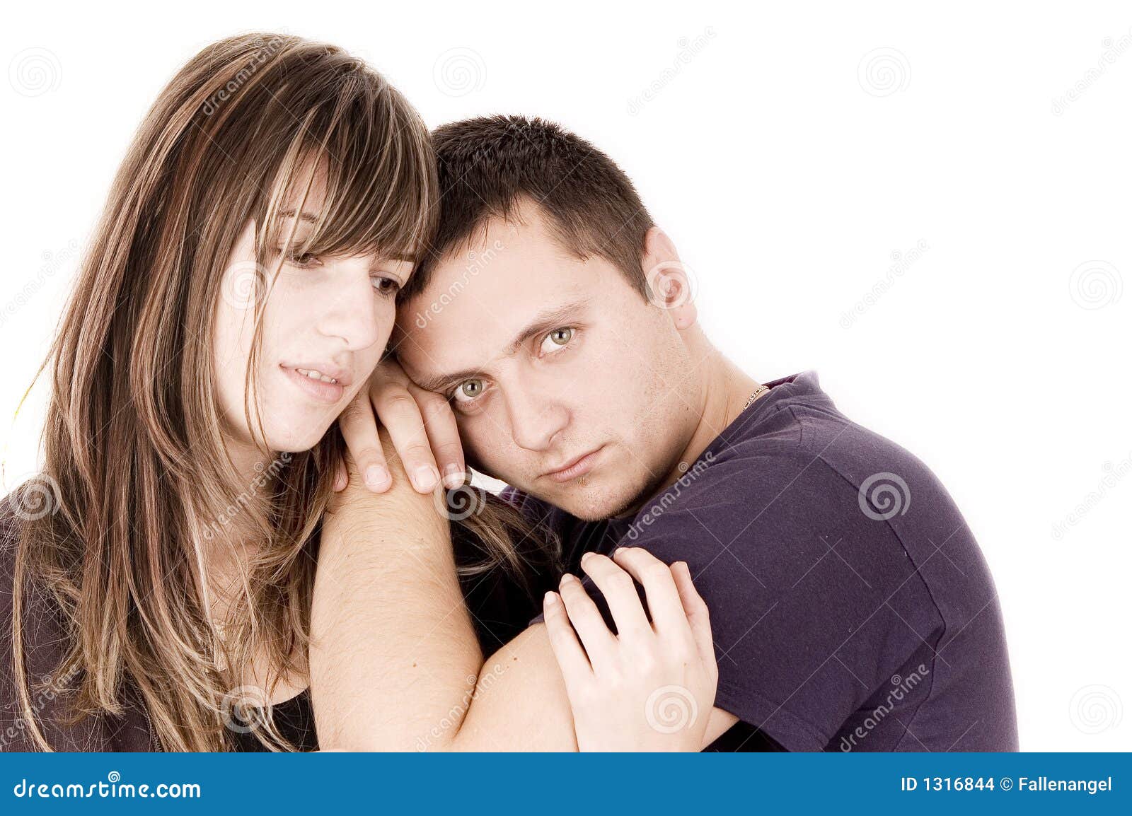 Emotional couple stock photo. Image of teenagers, adorable - 1316844