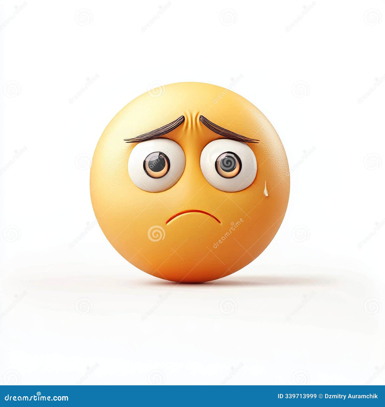 Emotional Crying Emoji Isolated on White Stock Illustration ...