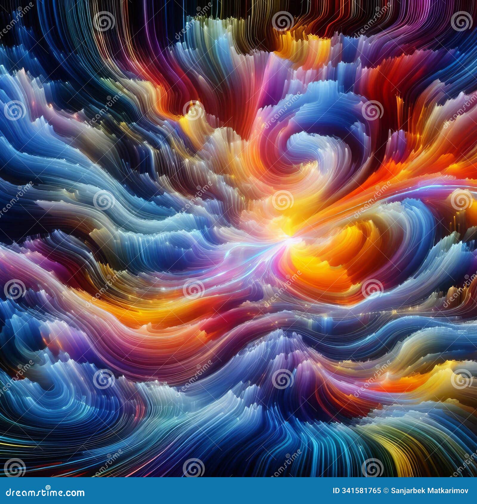 Emotional Currents Abstract Holographic Visualization of Emotion Stock ...