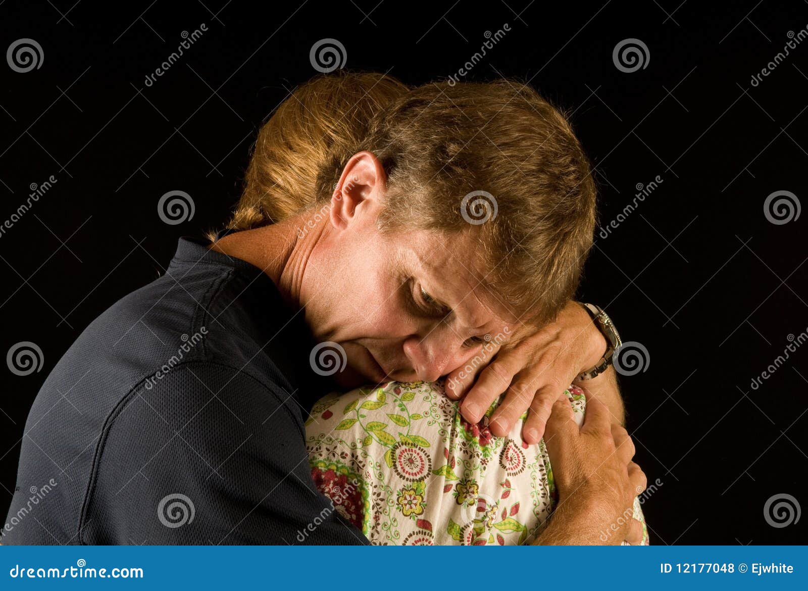 Emotional embrace stock photo. Image of grieving, shoulder - 12177048