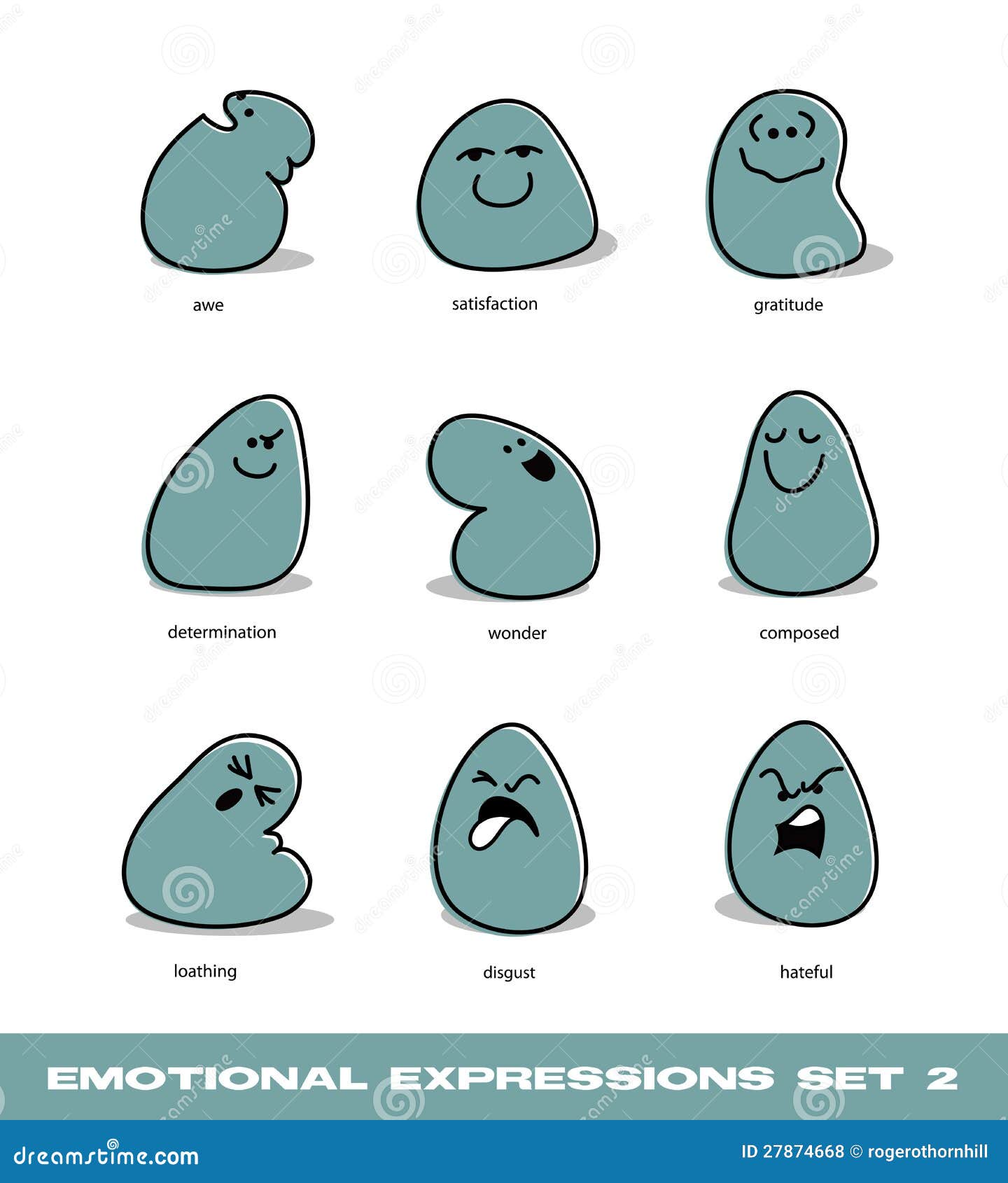 Emotional Expressions Set 2 Stock Vector - Illustration of expression ...