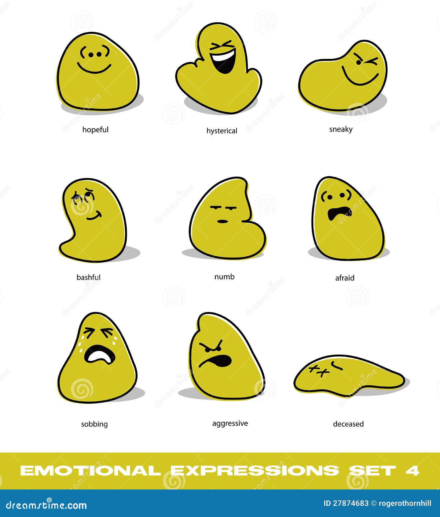 Emotional Expressions Set 4 Stock Vector - Illustration of emotional ...