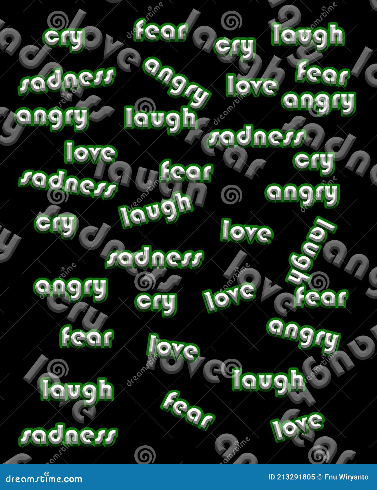 Black Green Background about Human Feeling Stock Illustration ...