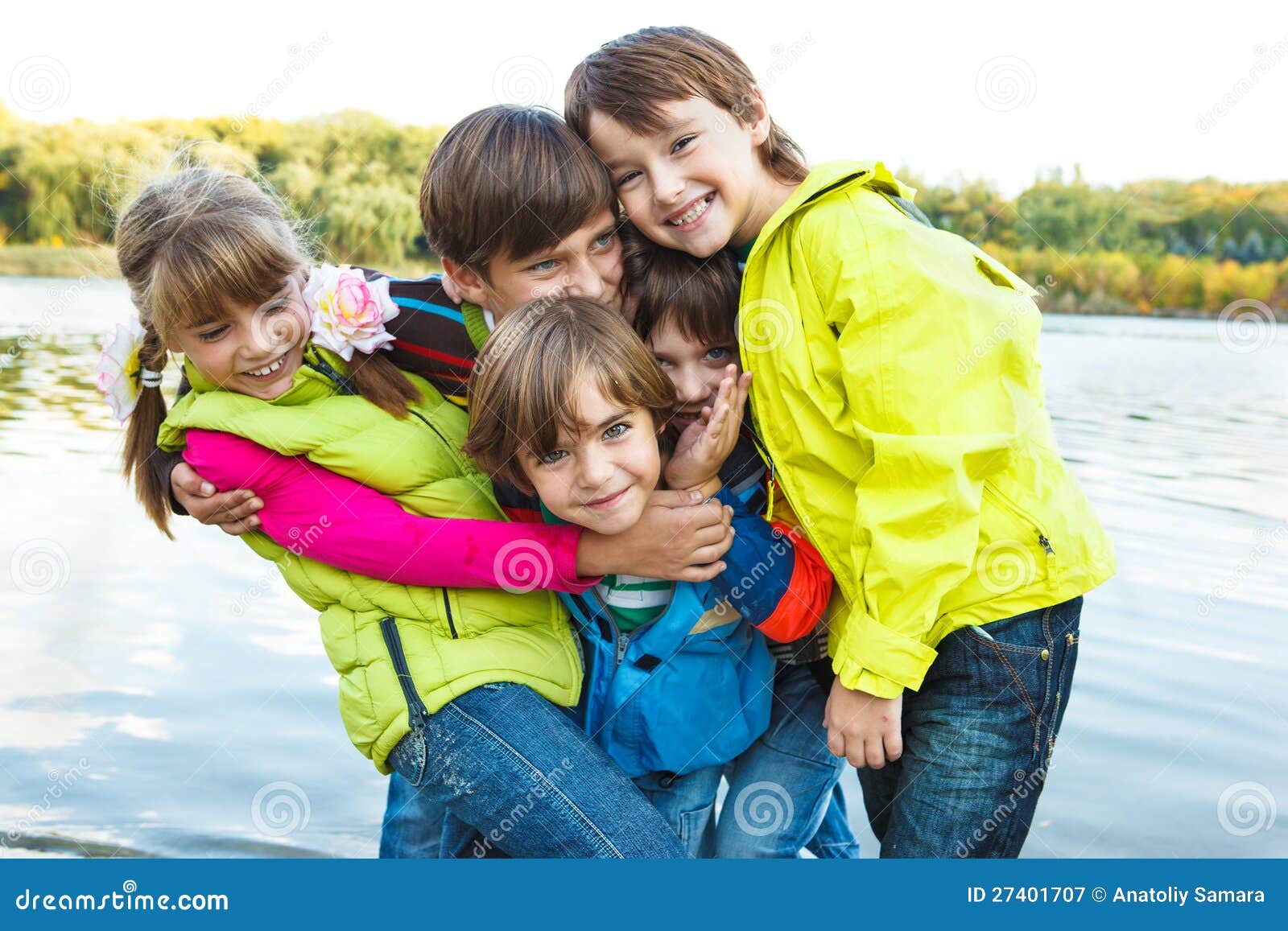 Emotional friends stock image. Image of group, park, junior - 27401707