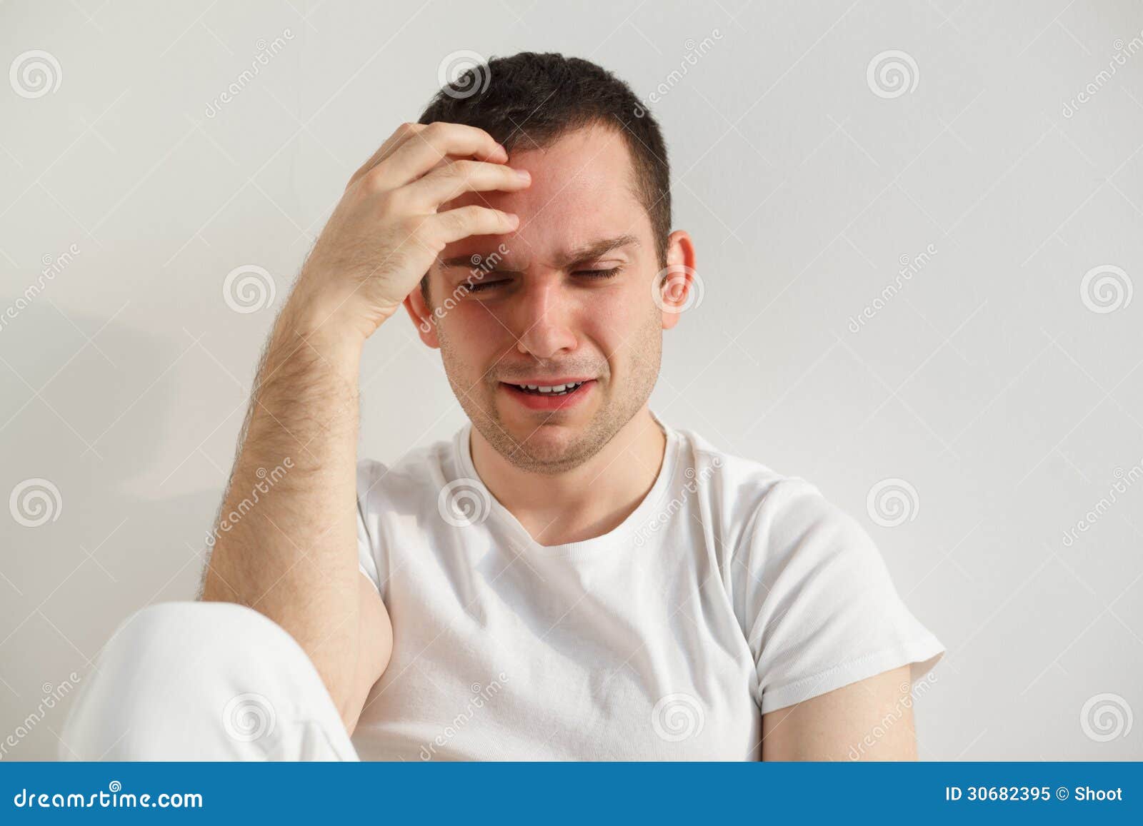 Emotional Handsome Young Man Stock Image - Image of adult, portrait ...