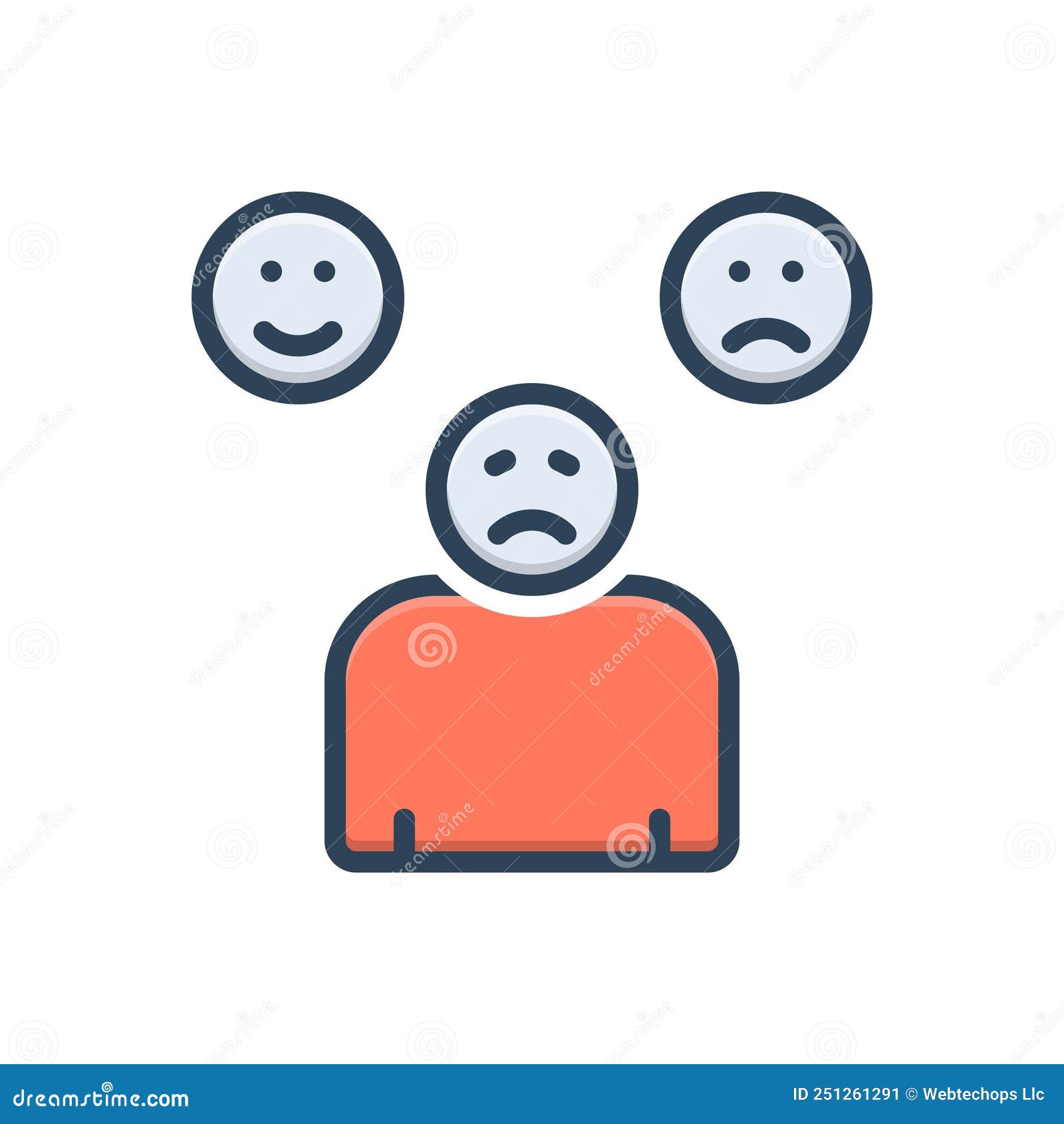 Color Illustration Icon for Emotional, Sentimental and Mushy Stock ...