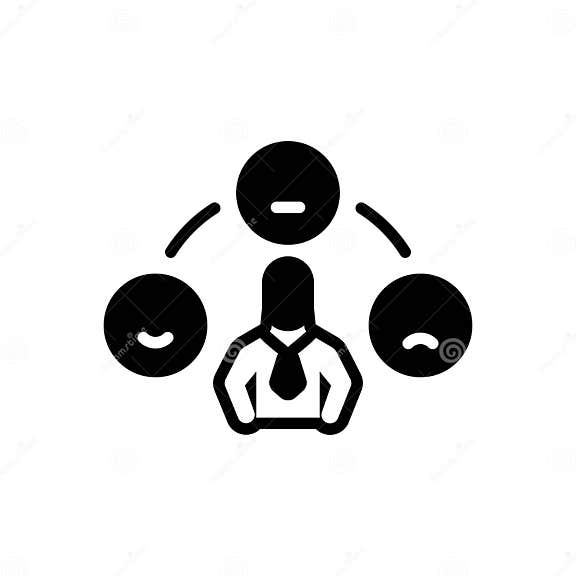 Black Solid Icon for Emotional, Sentimental and Mood Stock Vector ...