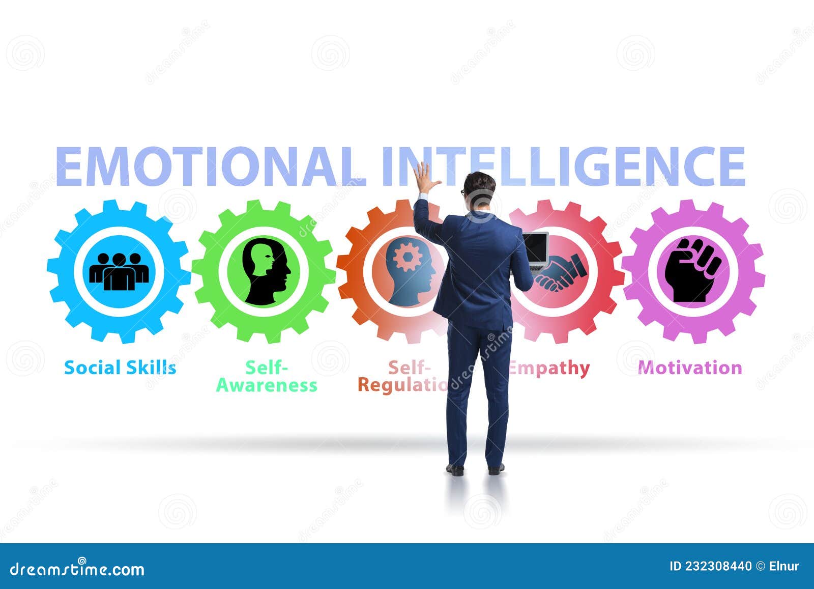 Emotional Intelligence Concept with Businessman Stock Photo - Image of ...